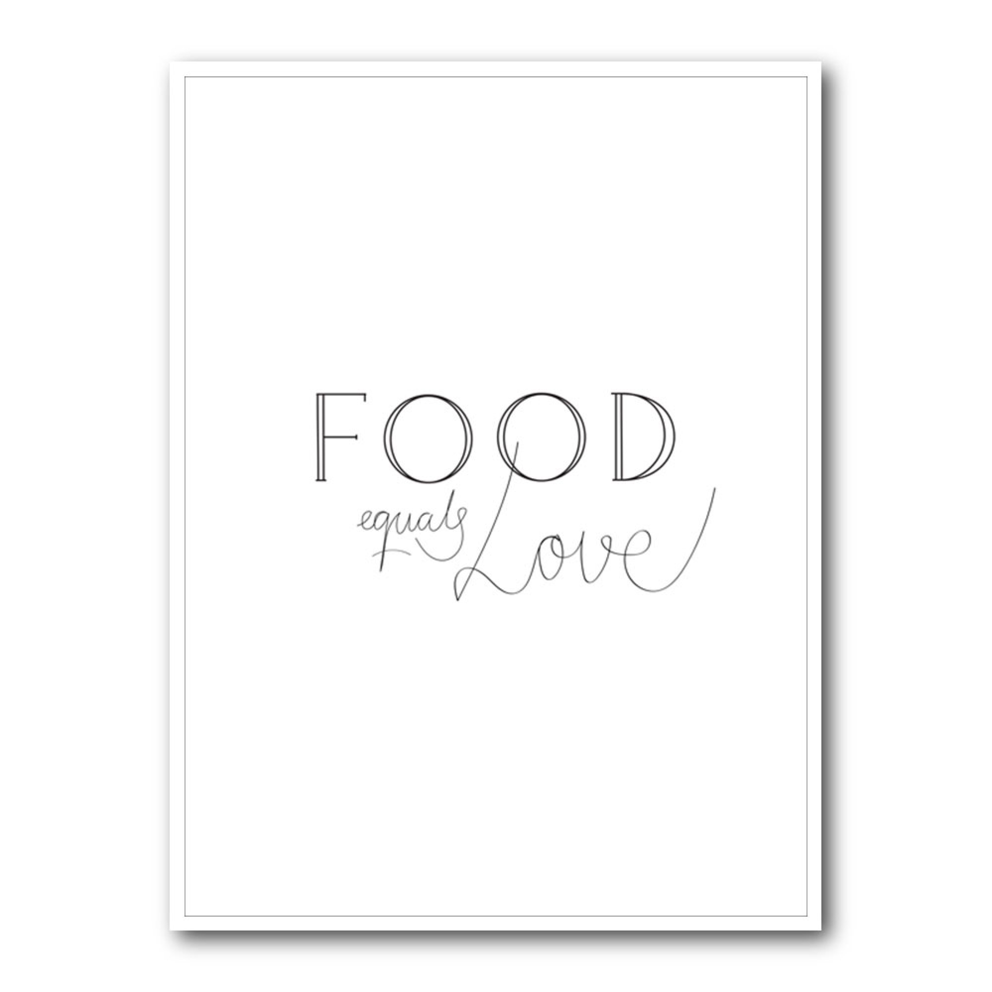 Food Equals Love Wall Art