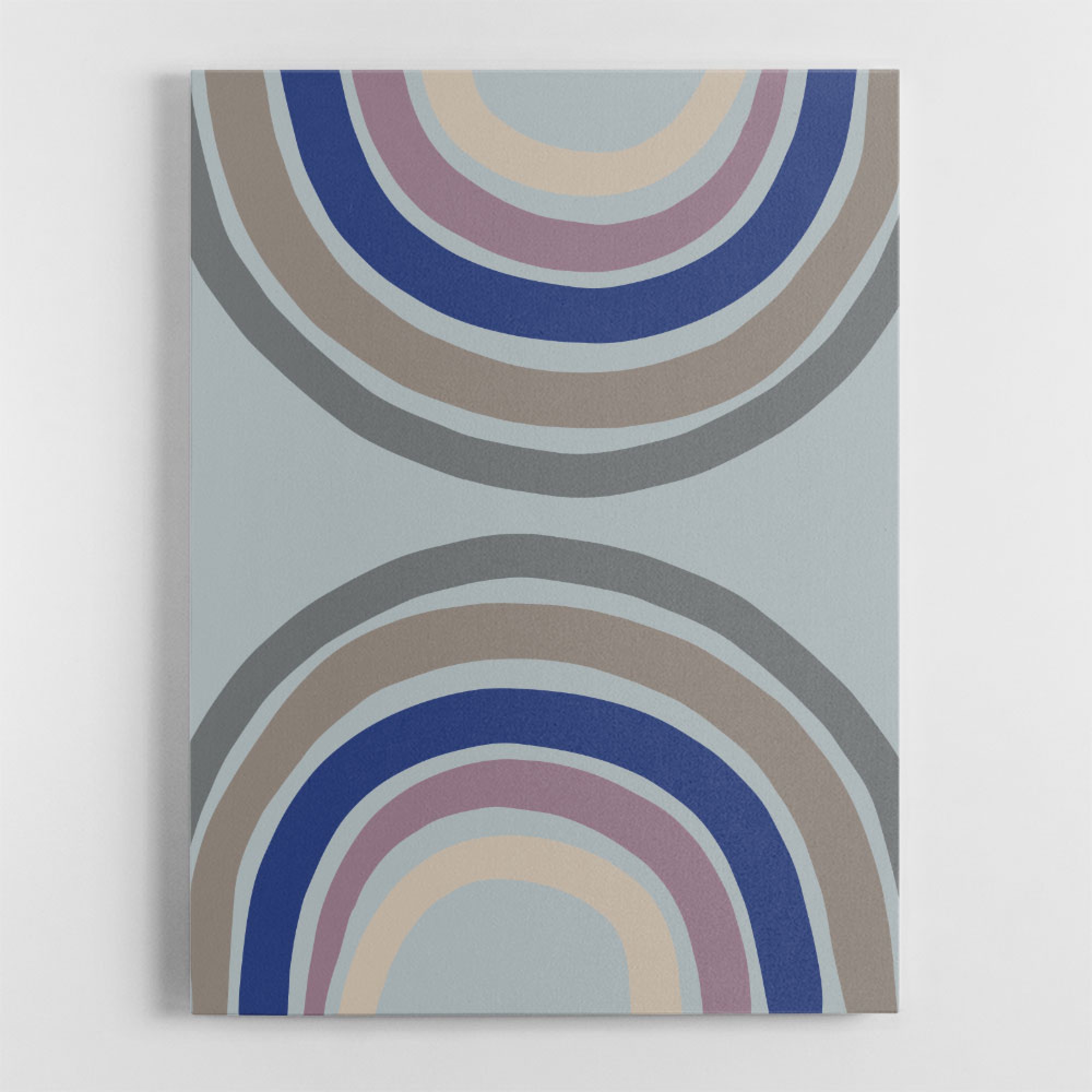 Double Rainbow Blue Wall Art