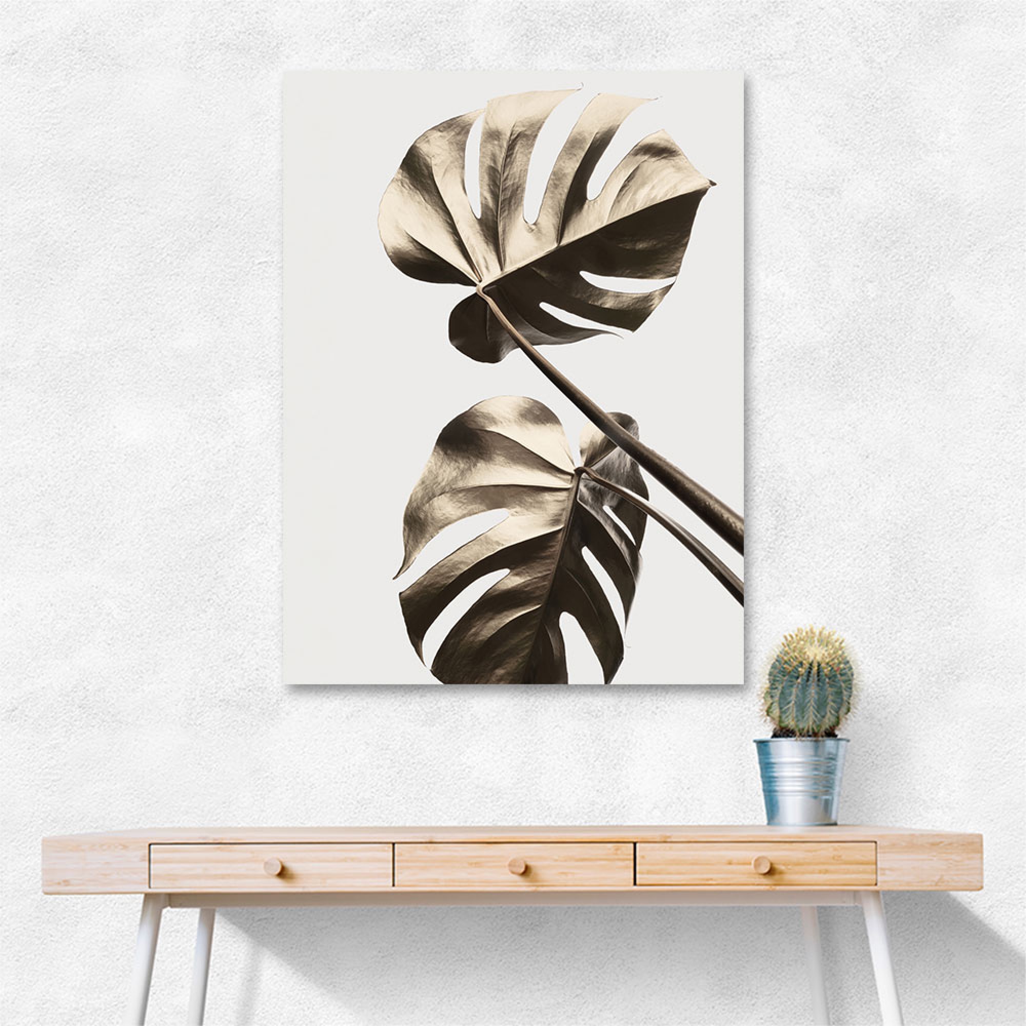 Monstera Gold 08 Wall Art