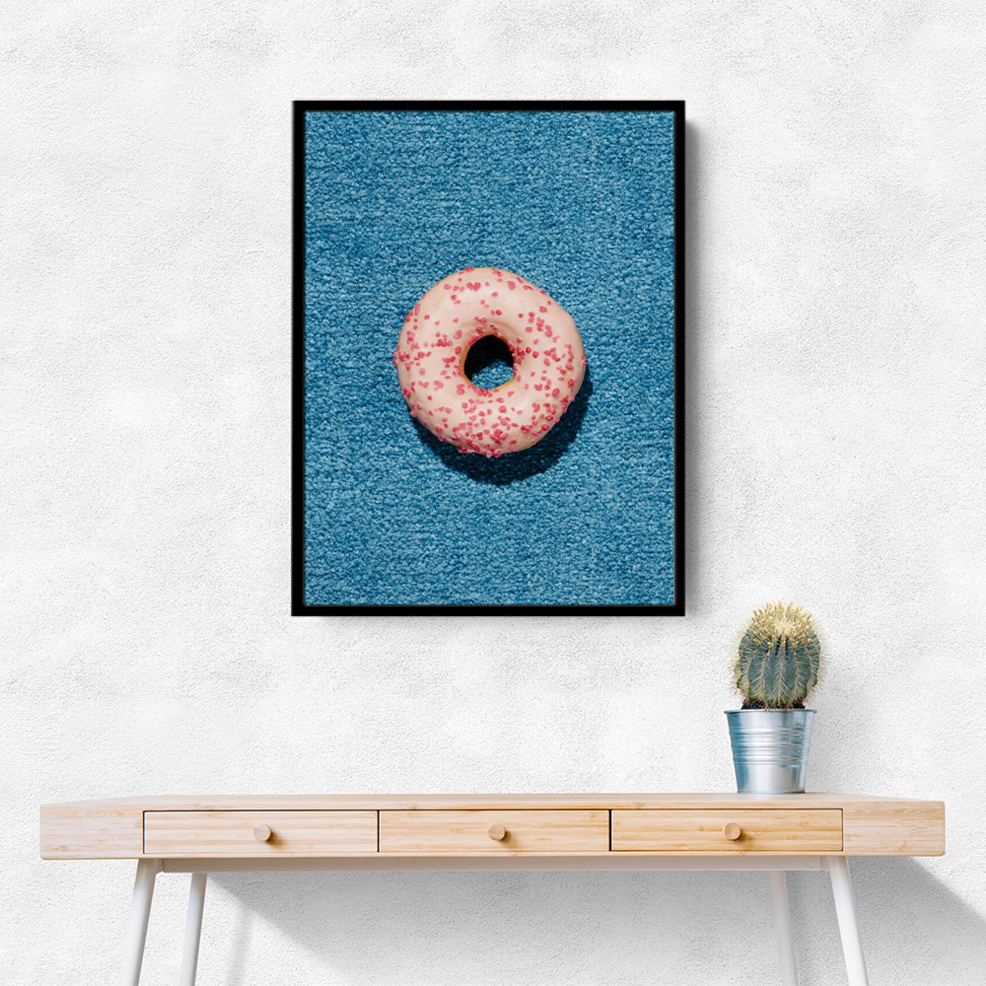 Blue Doughnut Wall Art