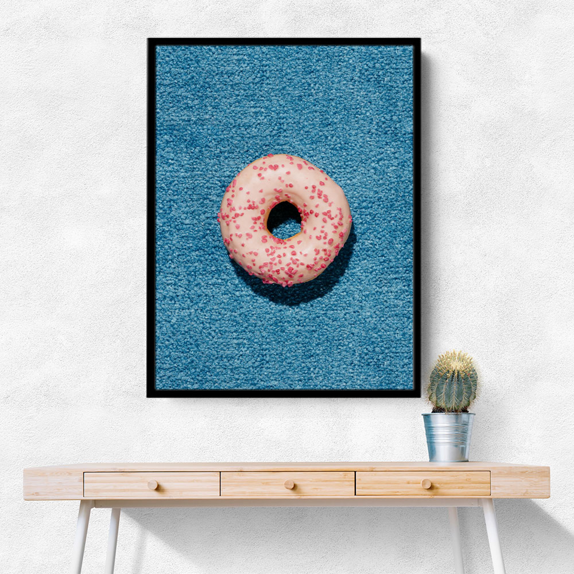 Blue Doughnut Wall Art