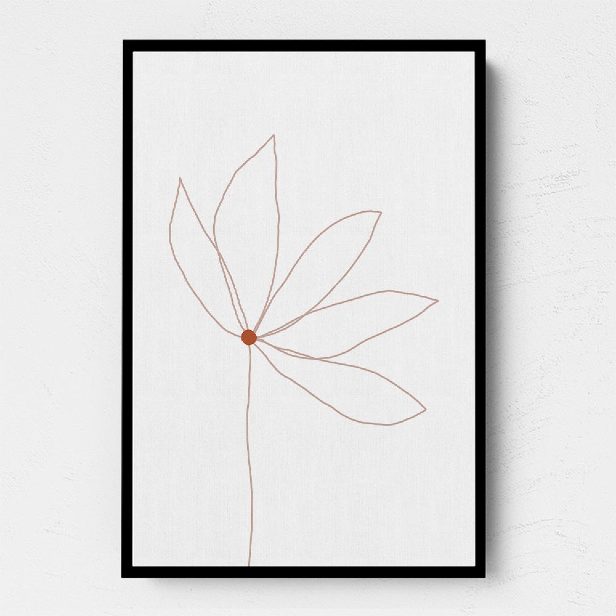 Minimal Flower Wall Art
