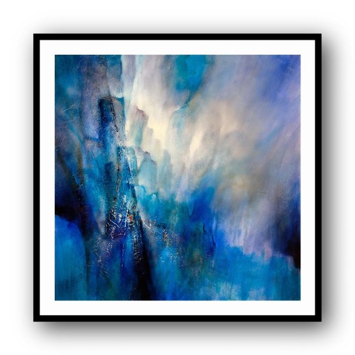 Blue Abstract Circles Wall Art