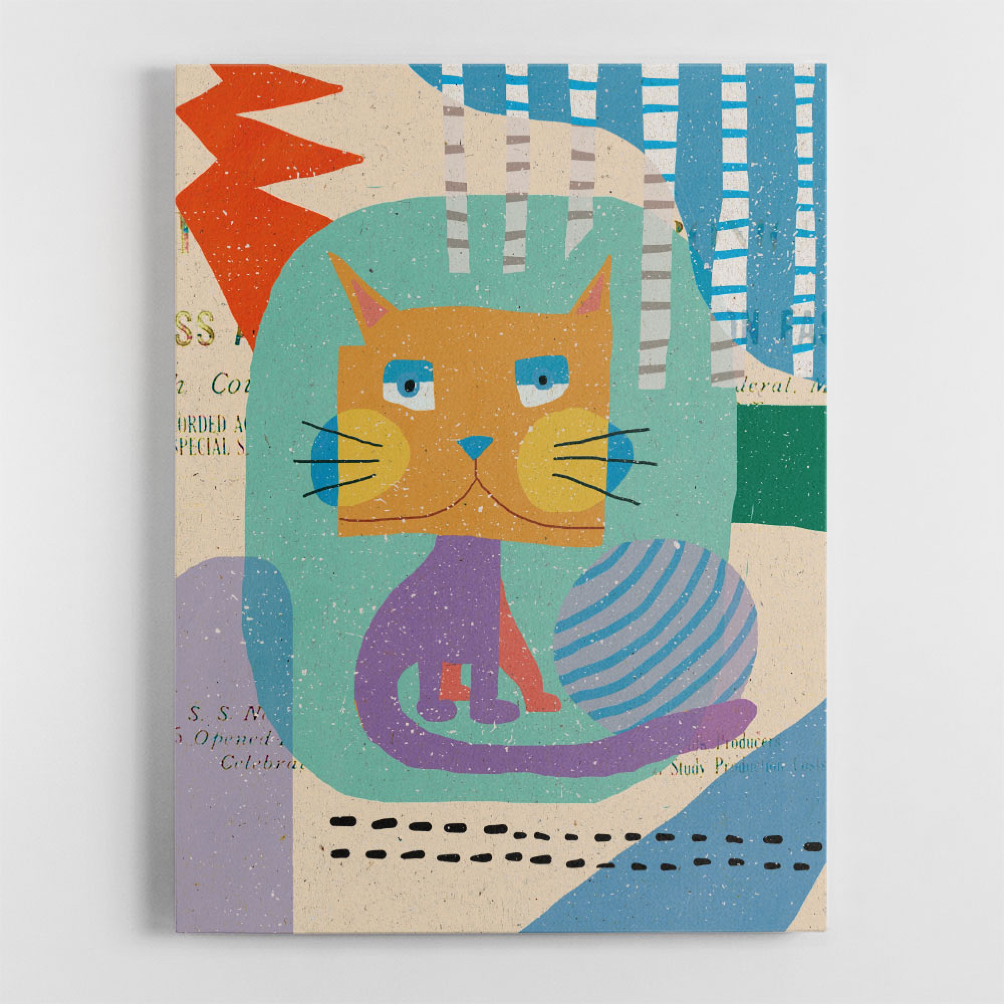 Fat Cheeks Cat Wall Art