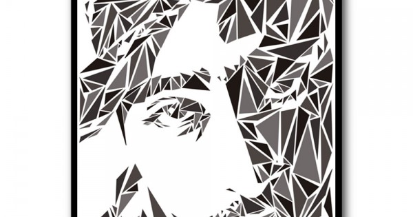 Tupac Abstract Wall Art