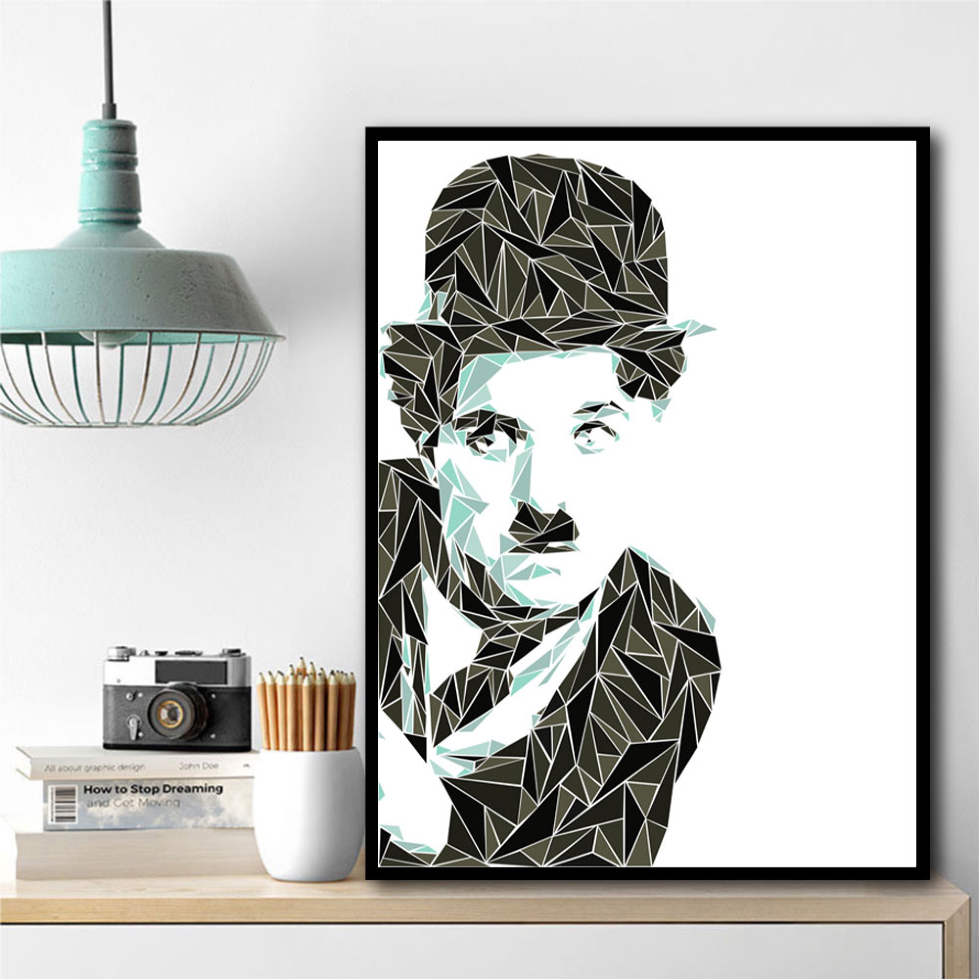Charlie Chaplin Abstract Wall Art