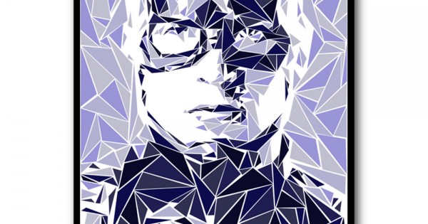 Captain America Abstract Wall Art