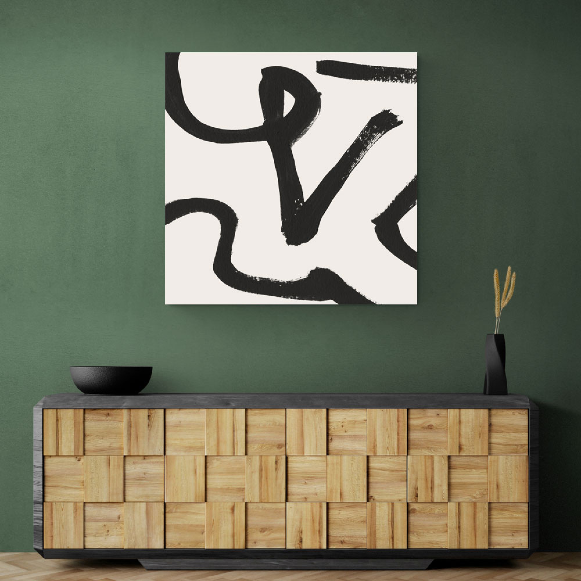 Curvy Lines Abstract Wall Art