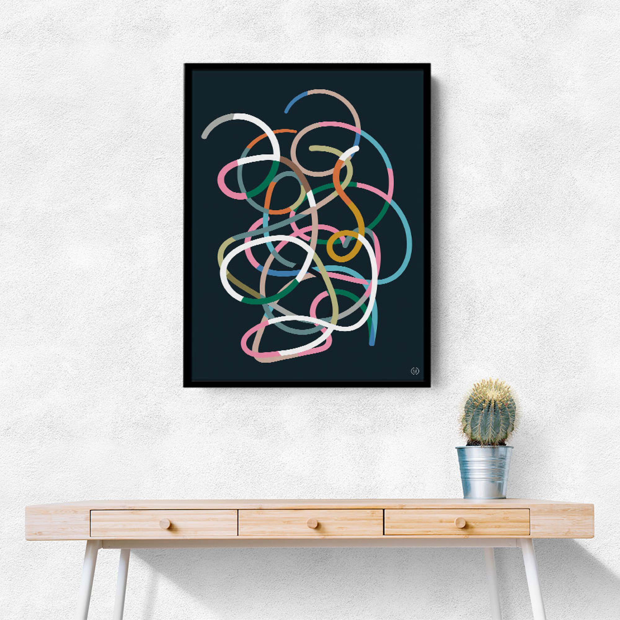 Color Lines Abstract Wall Art