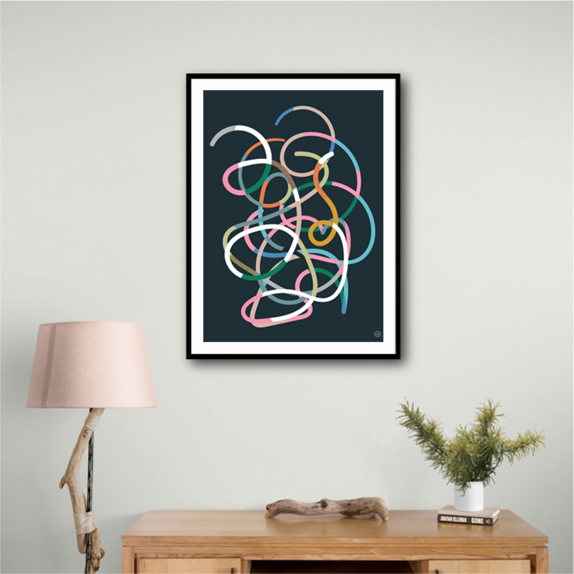 Color Lines Abstract Wall Art