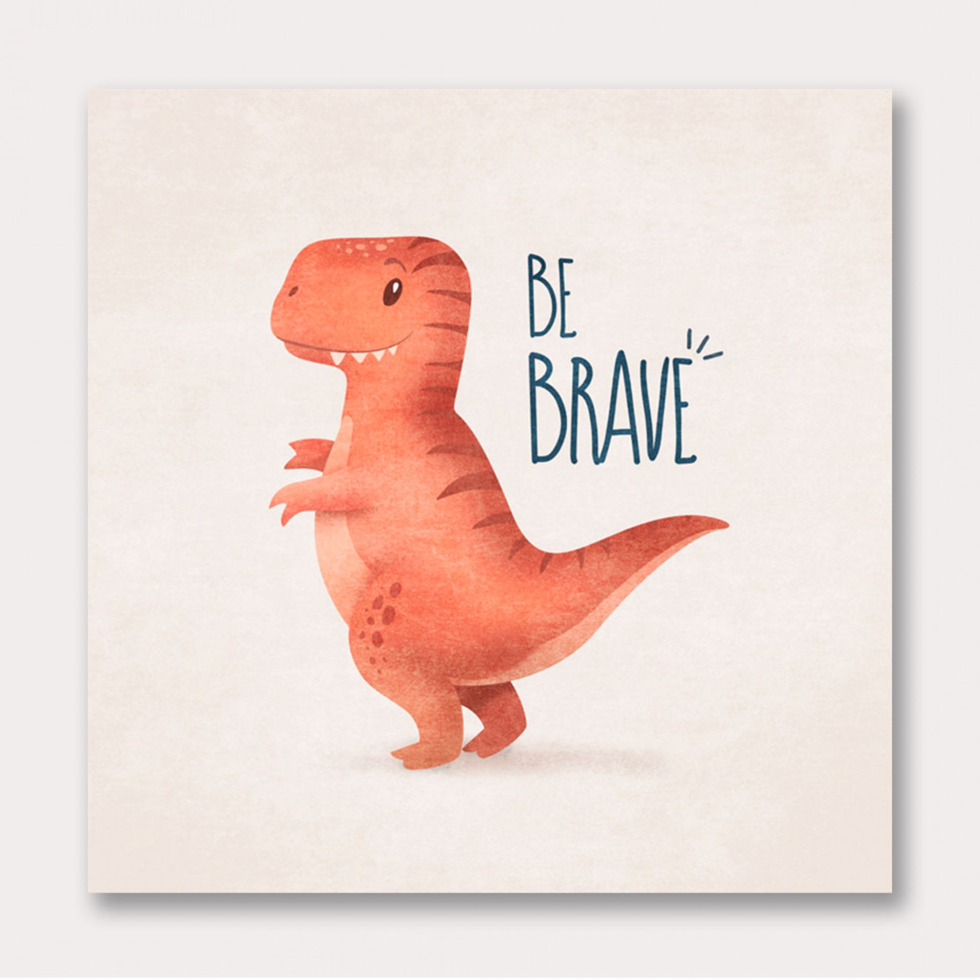 Dino Trex Be Brave Wall Art