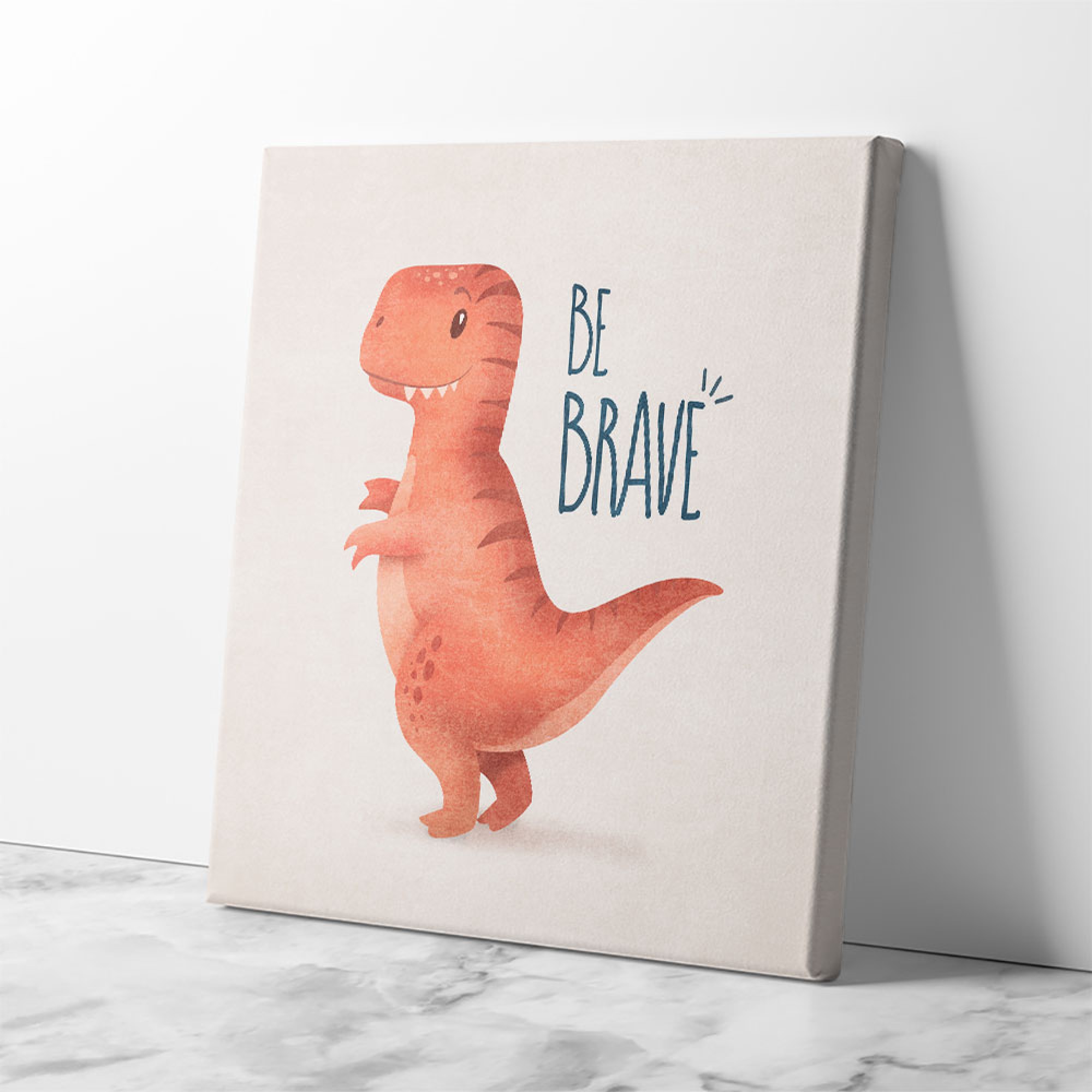 Dino Trex Be Brave Wall Art