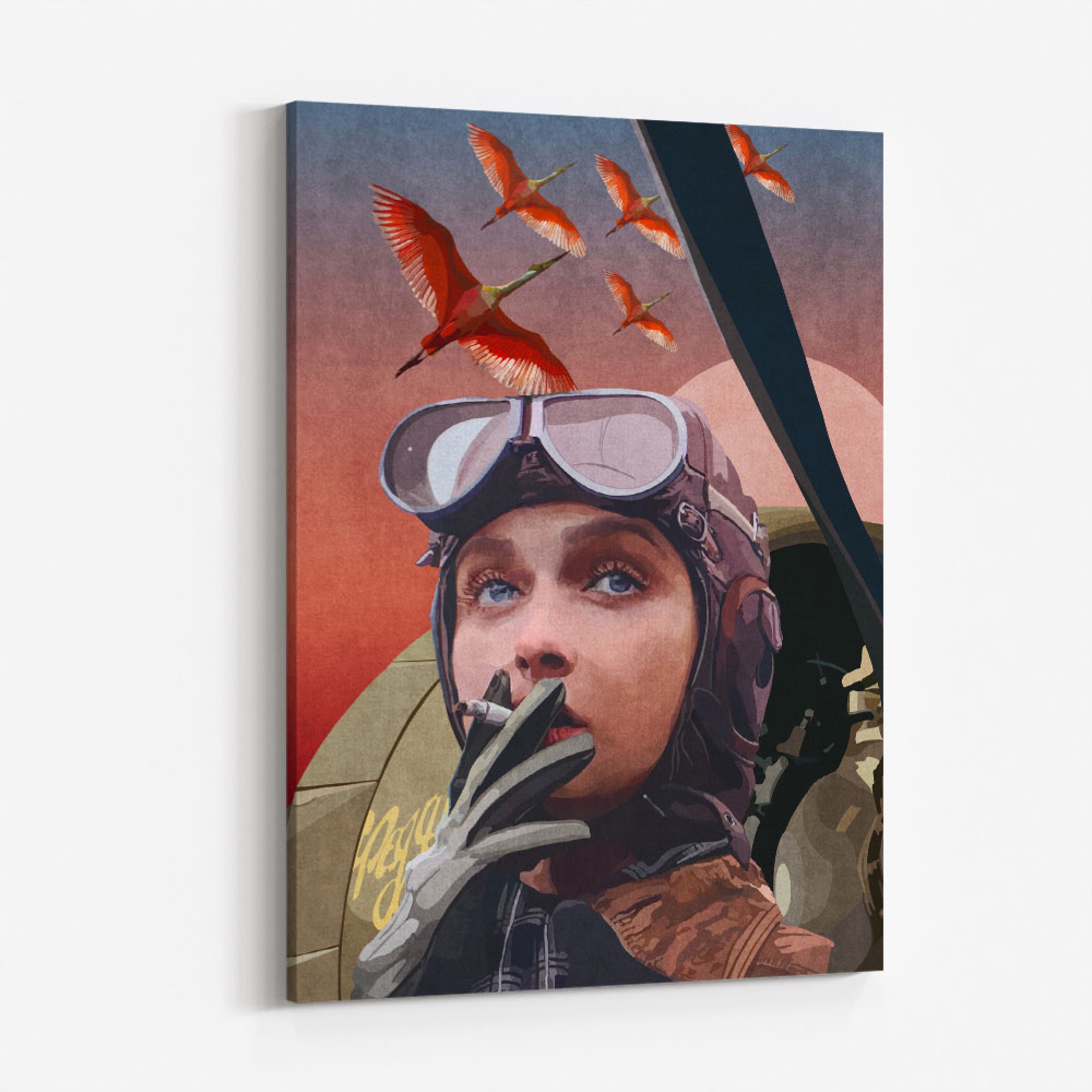 Woman Pilot Wall Art