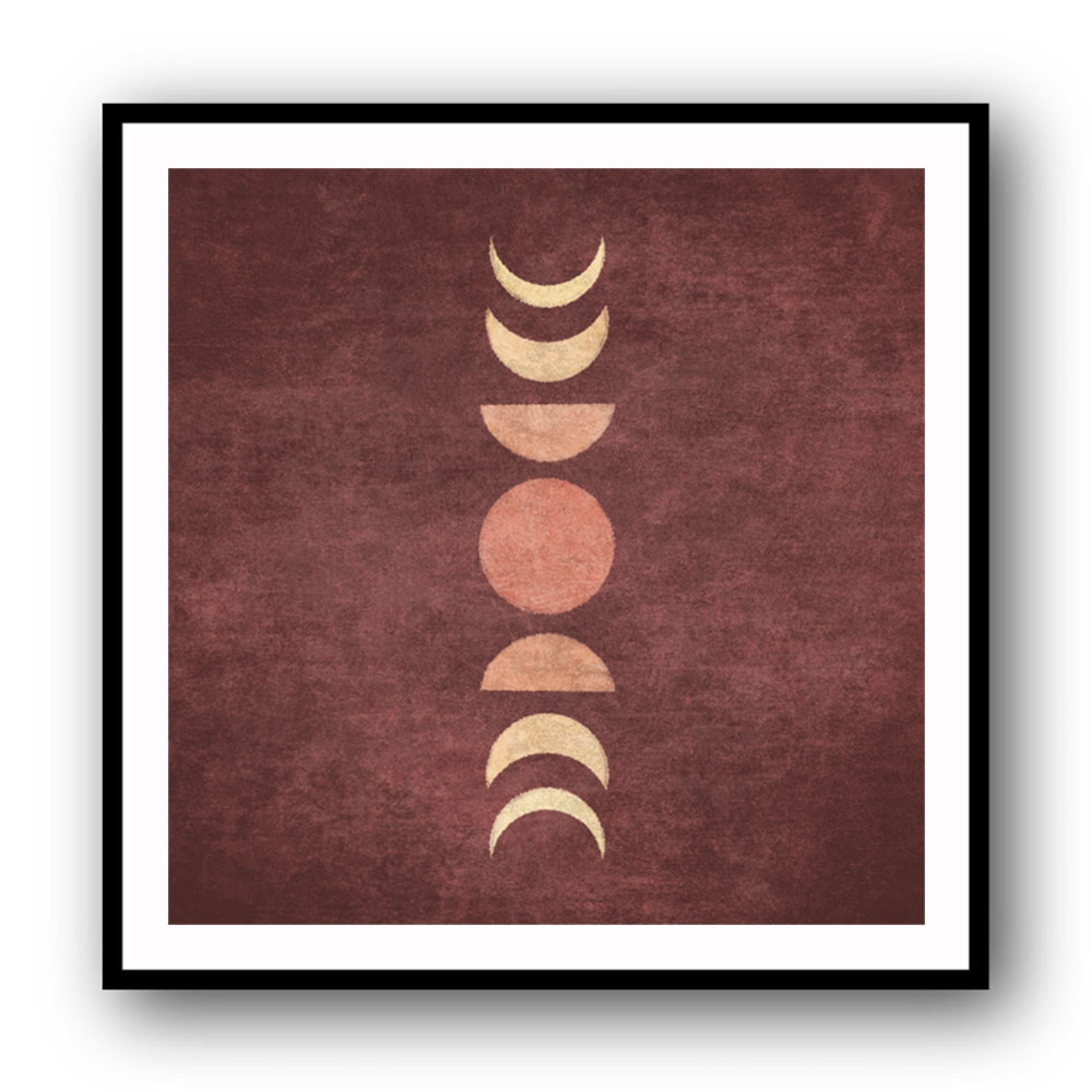 Boho Moon Phases Wall Art