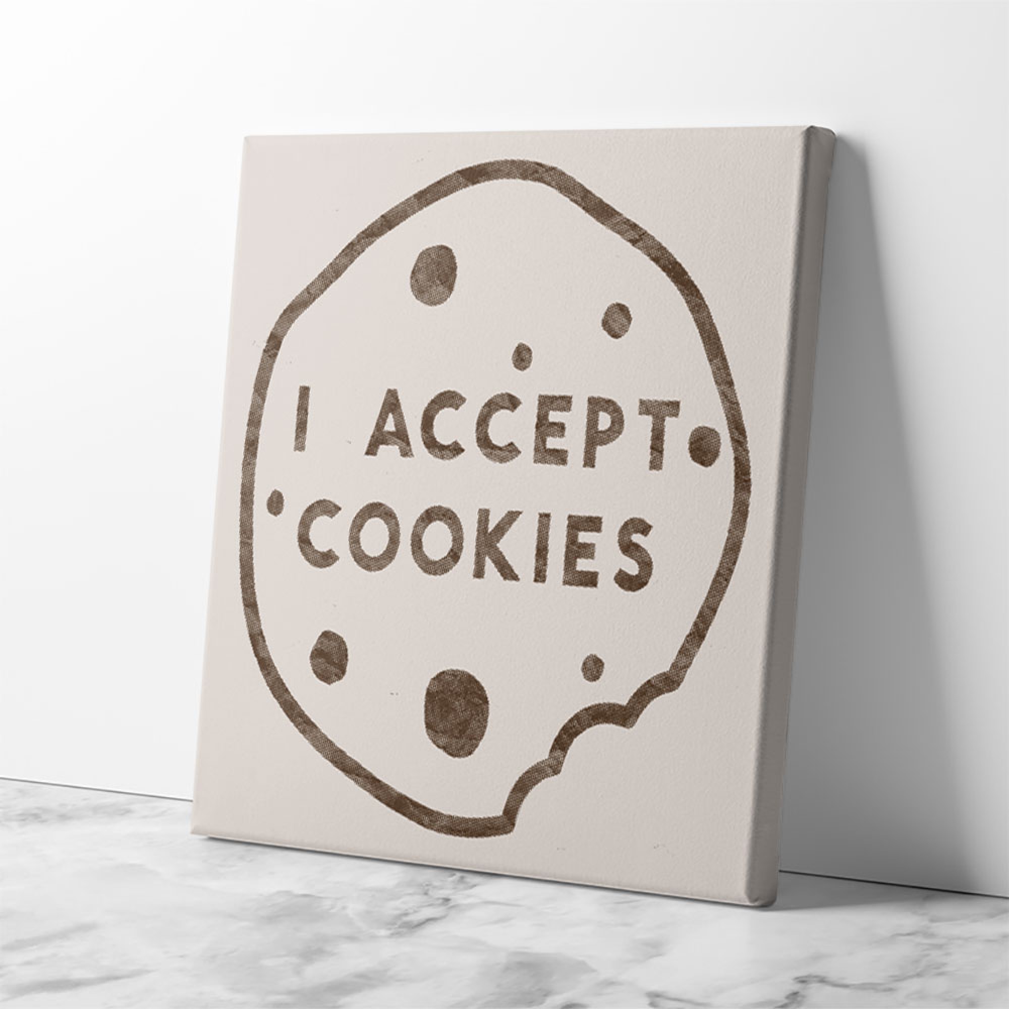 I Accept Cookies Wall Art