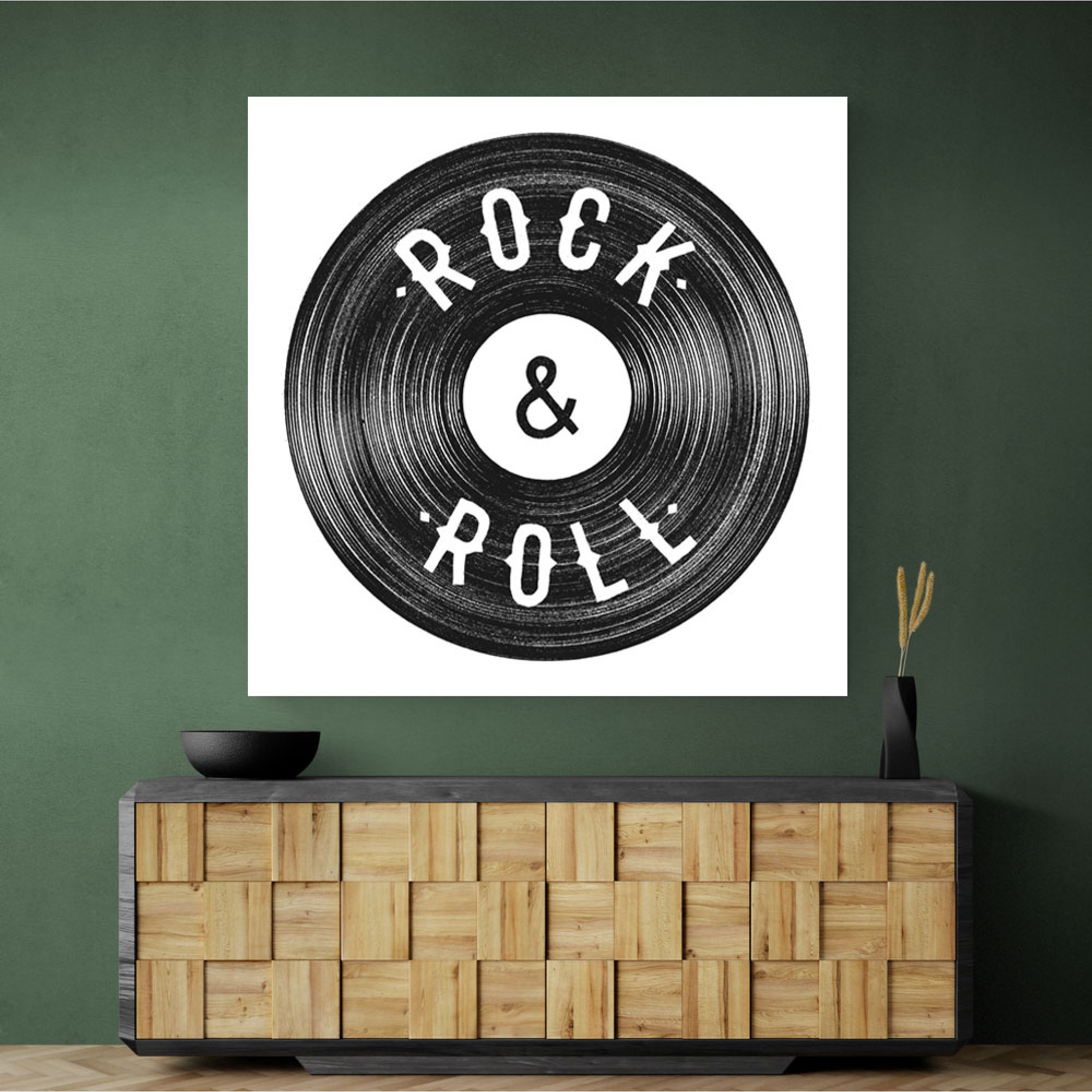 Rock Roll Print Wall Art