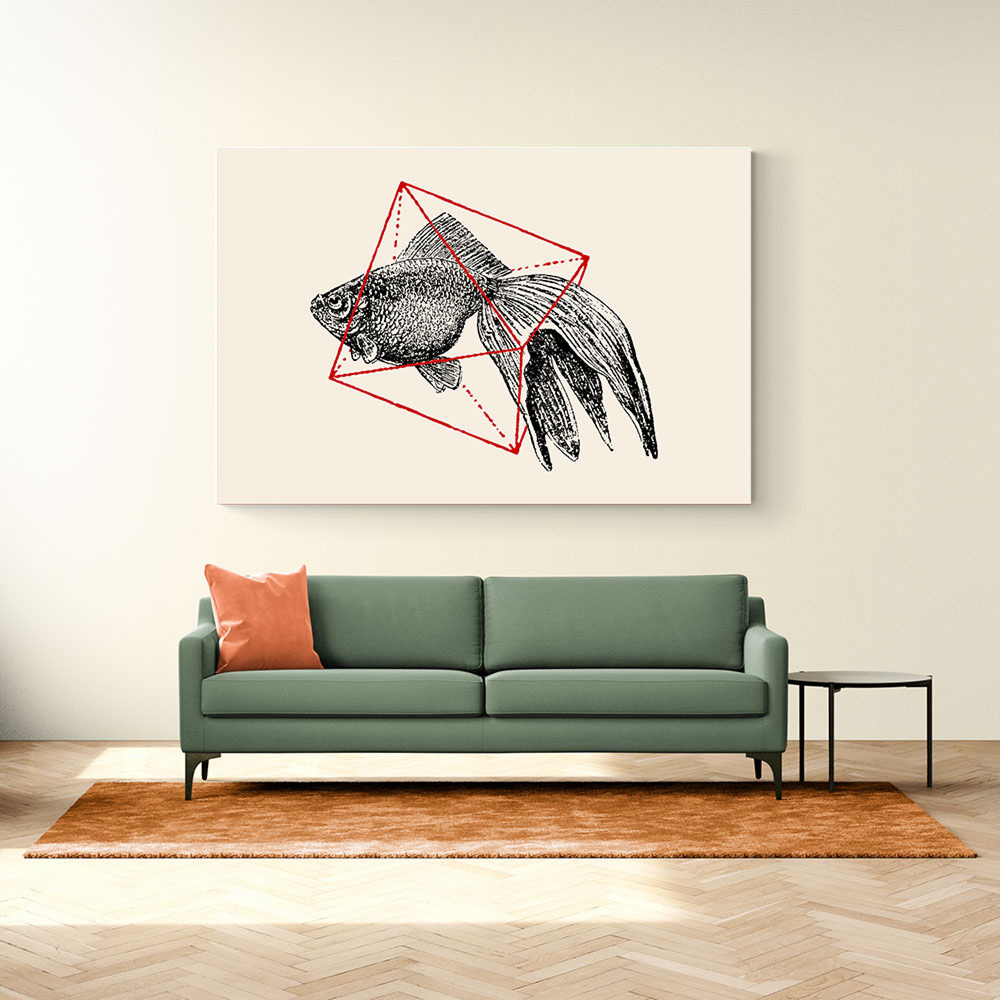 Fish In Geometrics NAo3 Wall Art