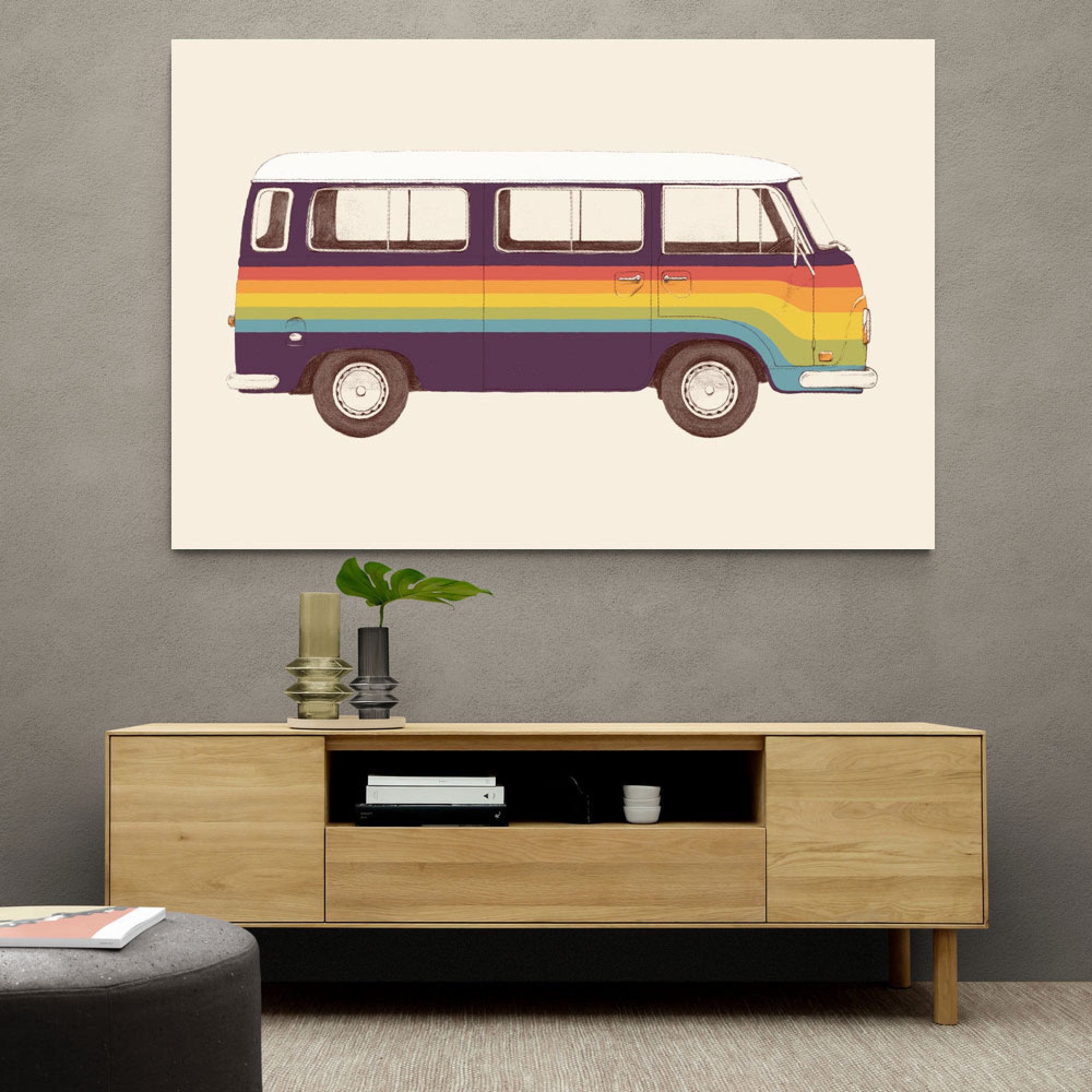 Van Rainbow Wall Art