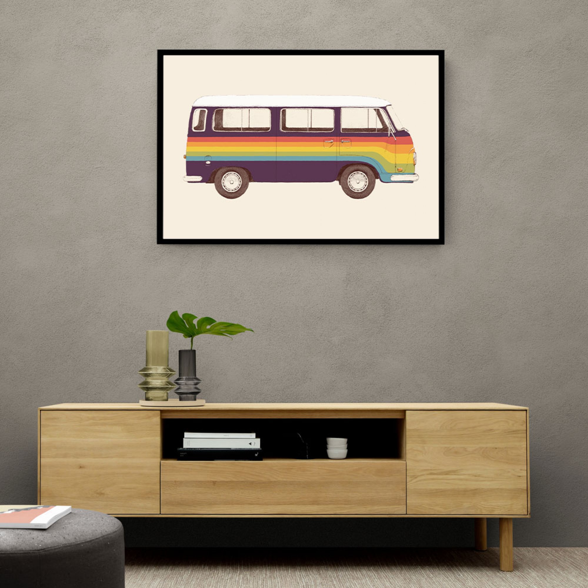 Van Rainbow Wall Art