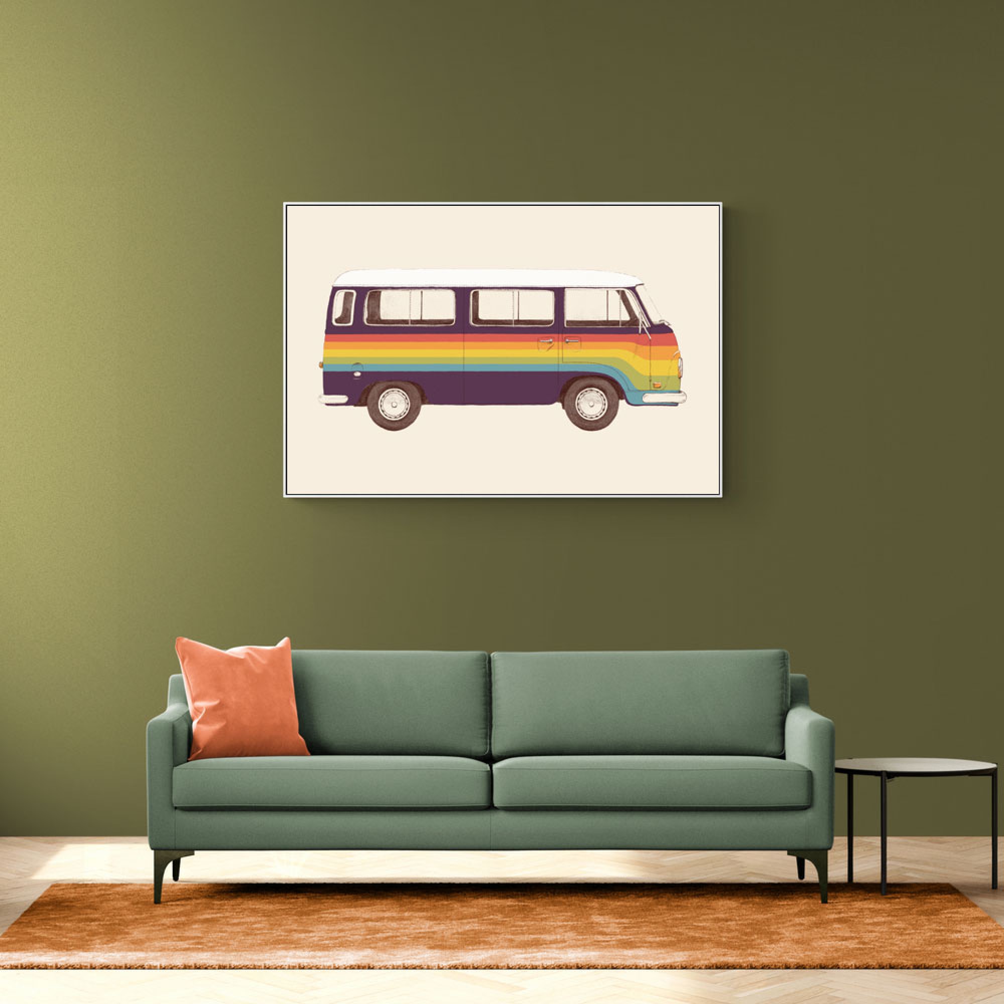 Van Rainbow Wall Art