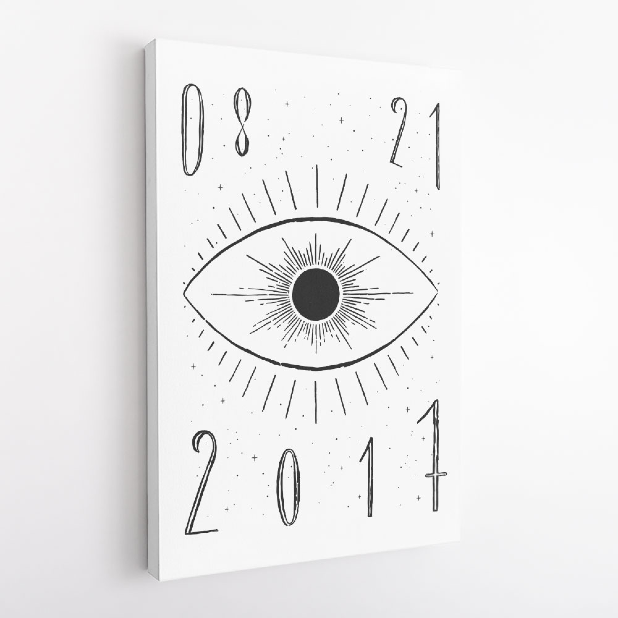 Total Eclipse White Wall Art