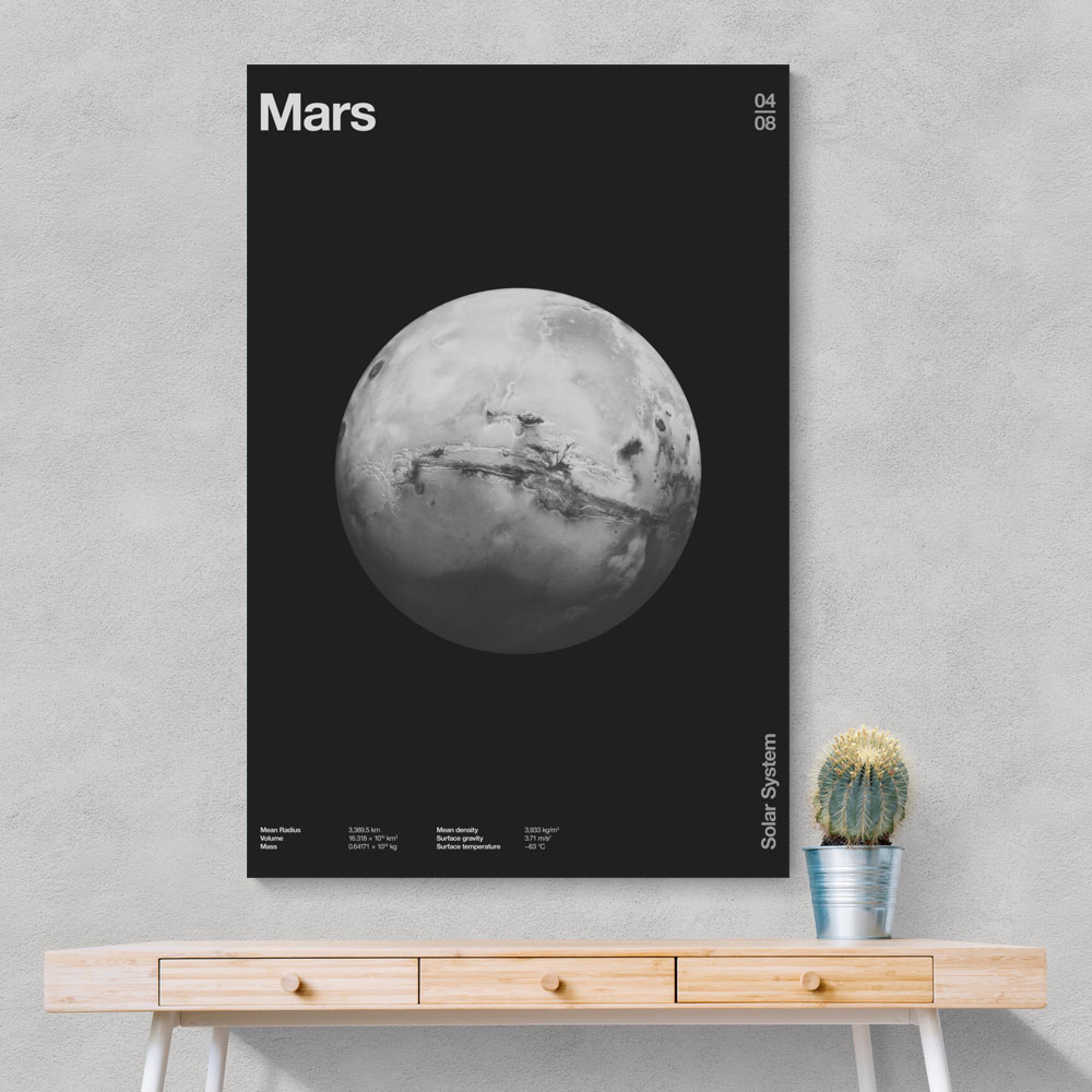 Solar System Mars Wall Art