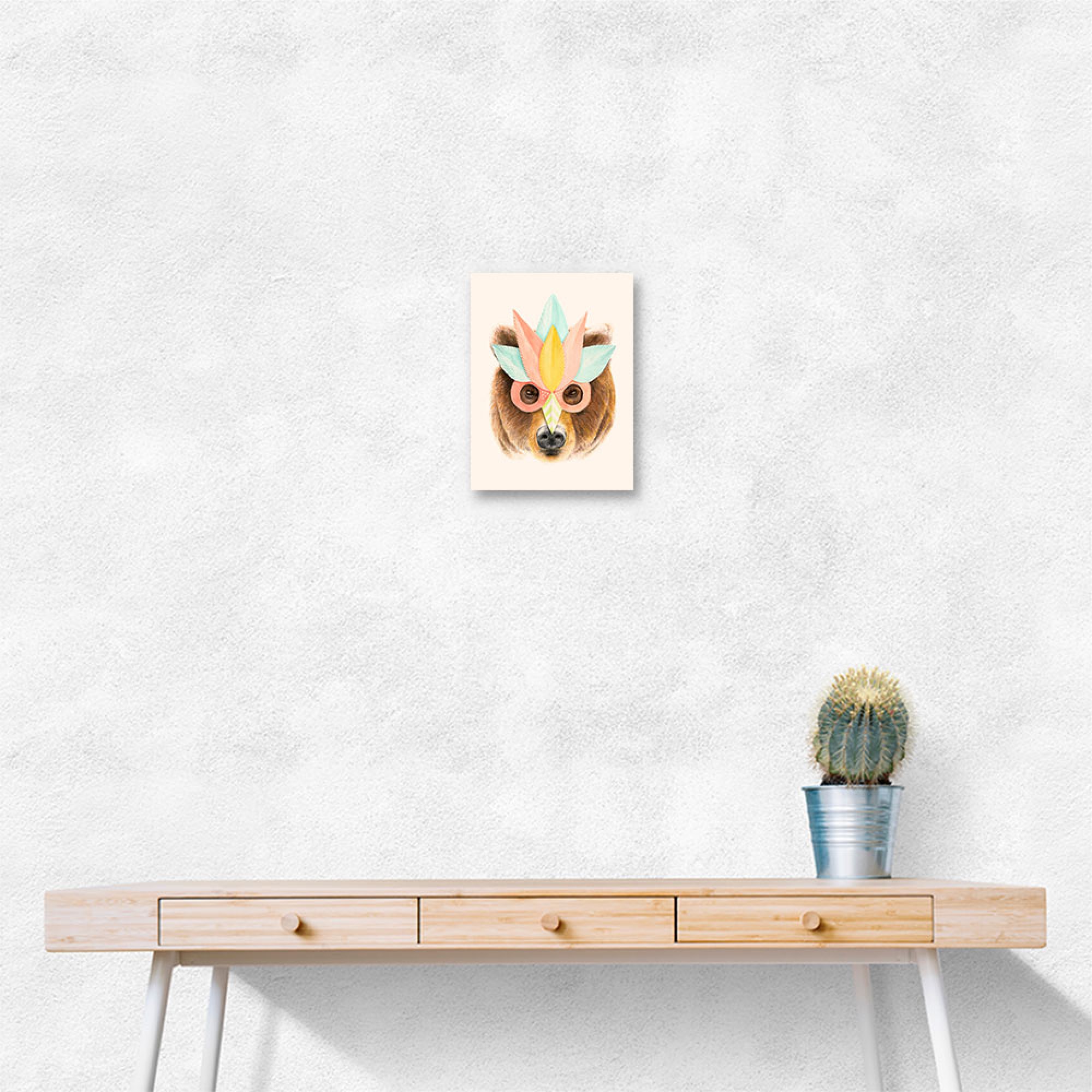 Bear Paper Mask Wall Art