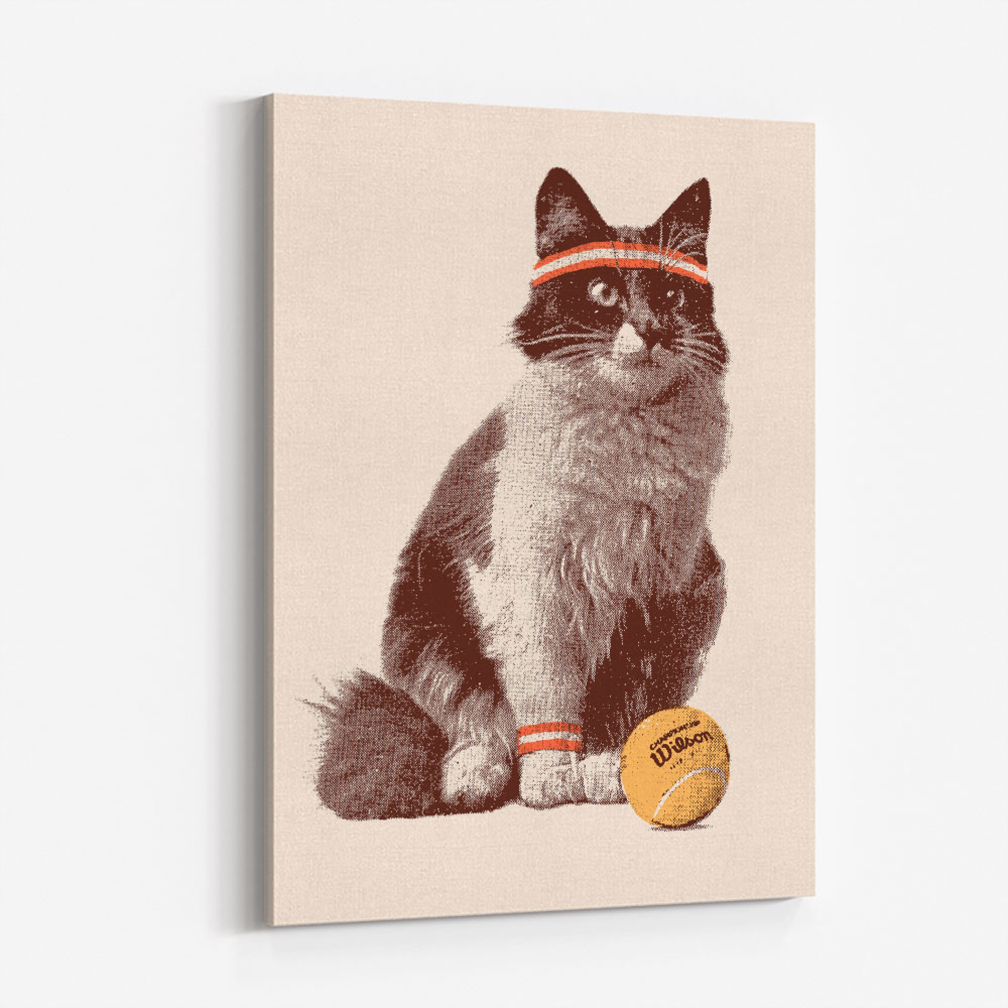 Cat Tennis Wall Art