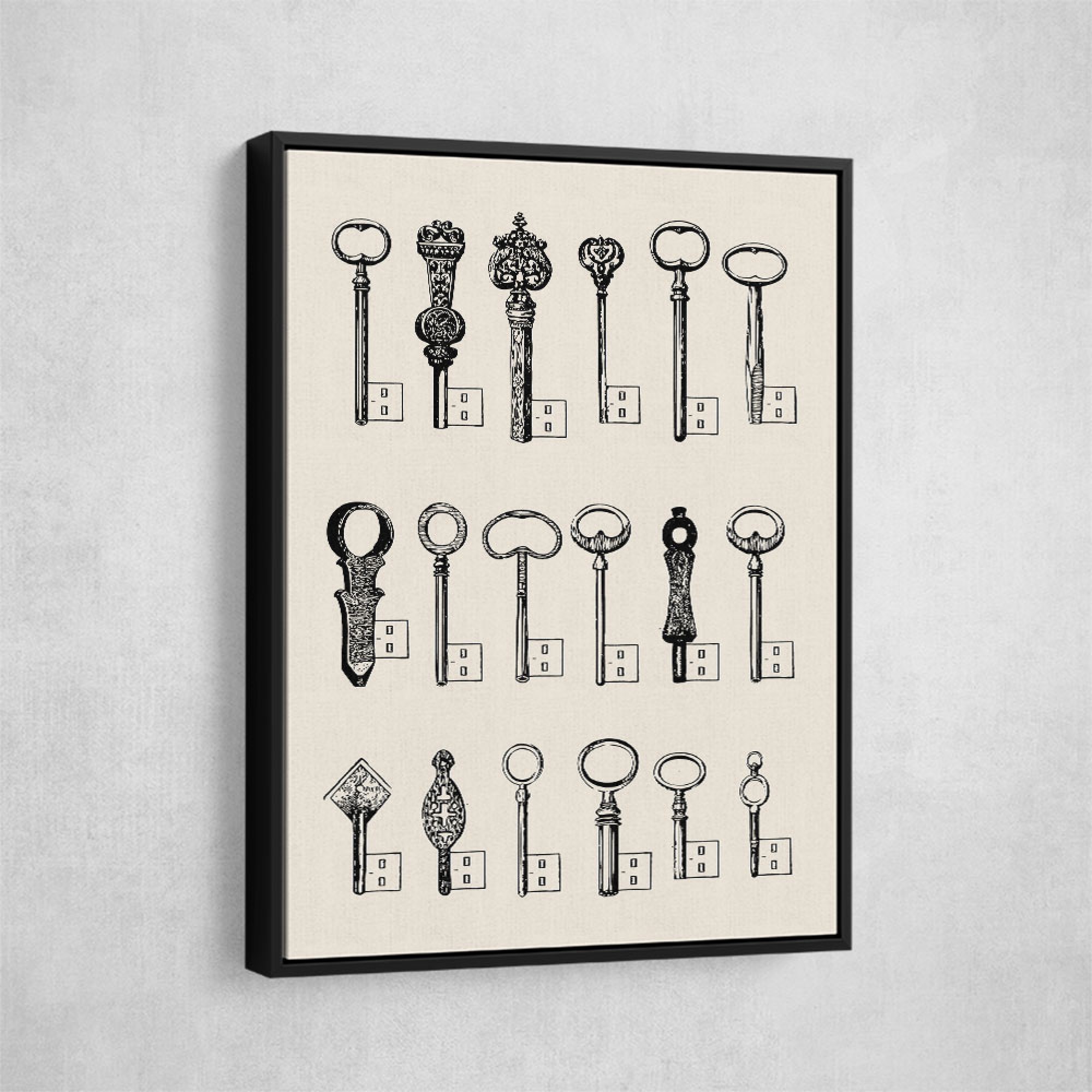 Usb Keys Wall Art
