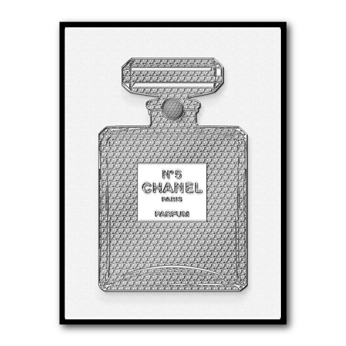 Chanel No 5 Pink Splatter Wall Art
