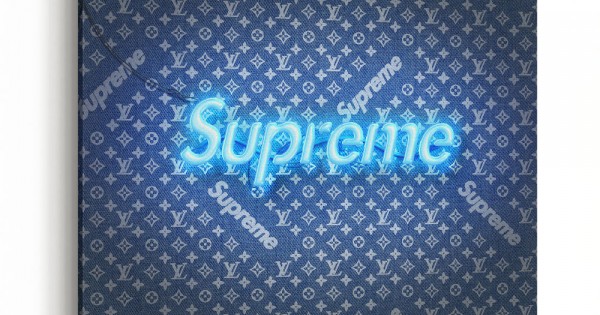 Supreme LV Denim Wall Art