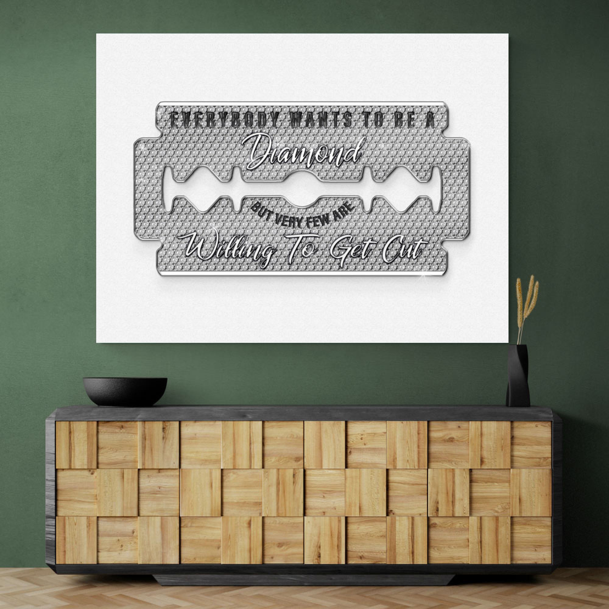Diamond Razorblade Wall Art