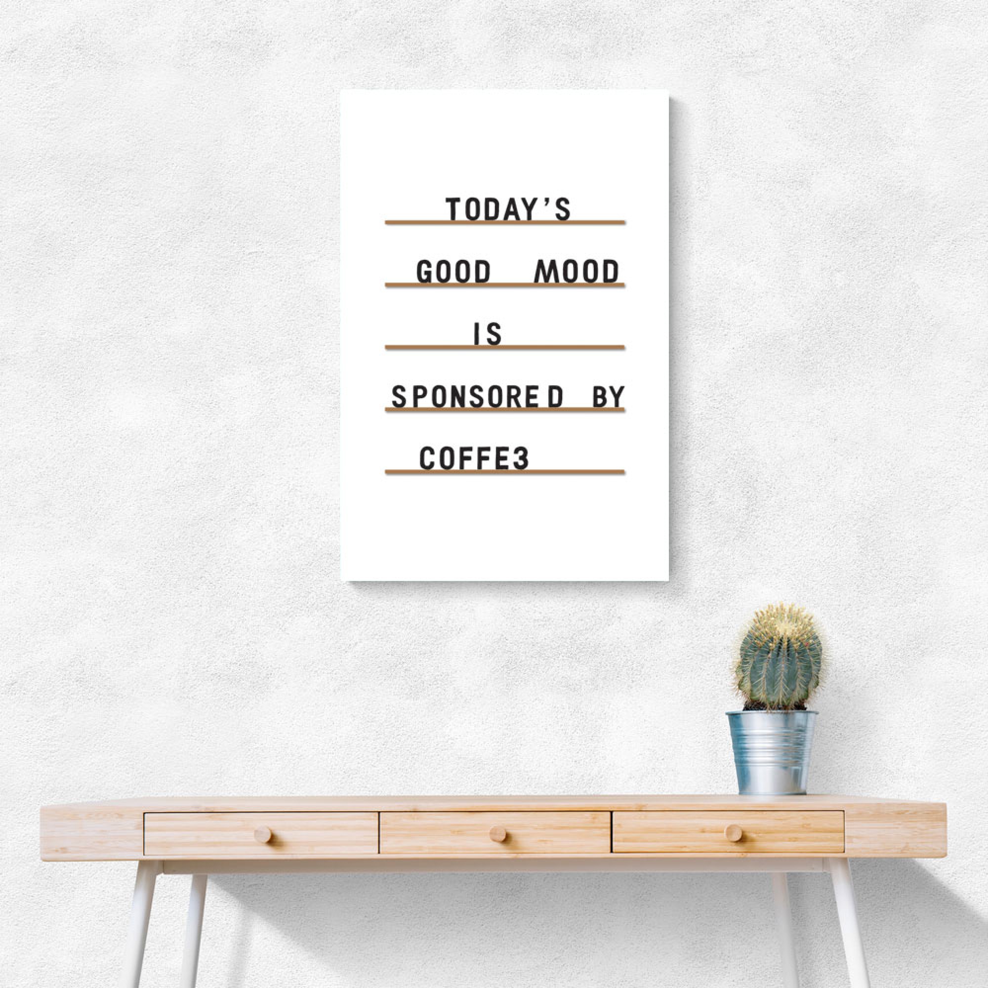 Coffee Equals Good Mood Wall Art