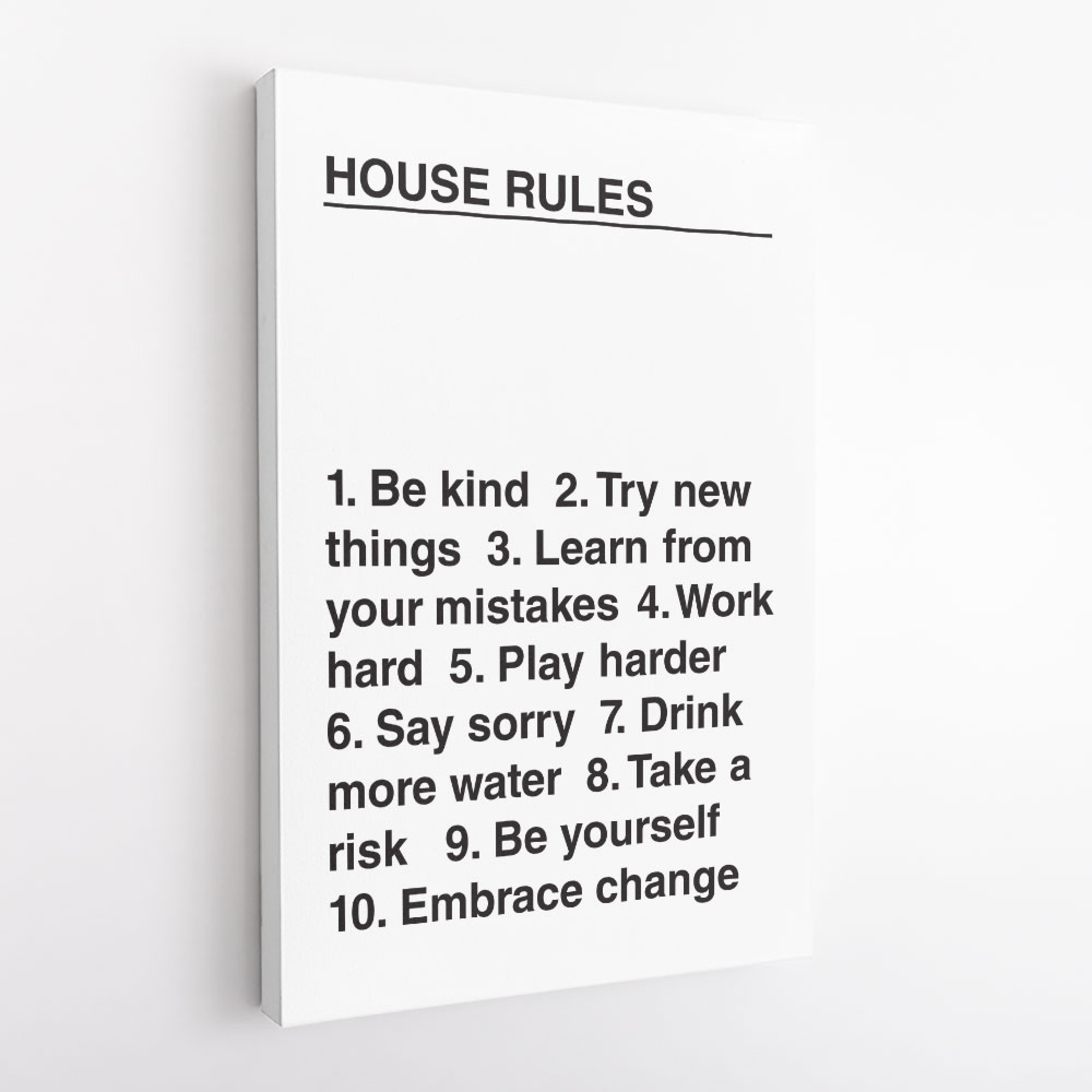 House Rules Wall Art