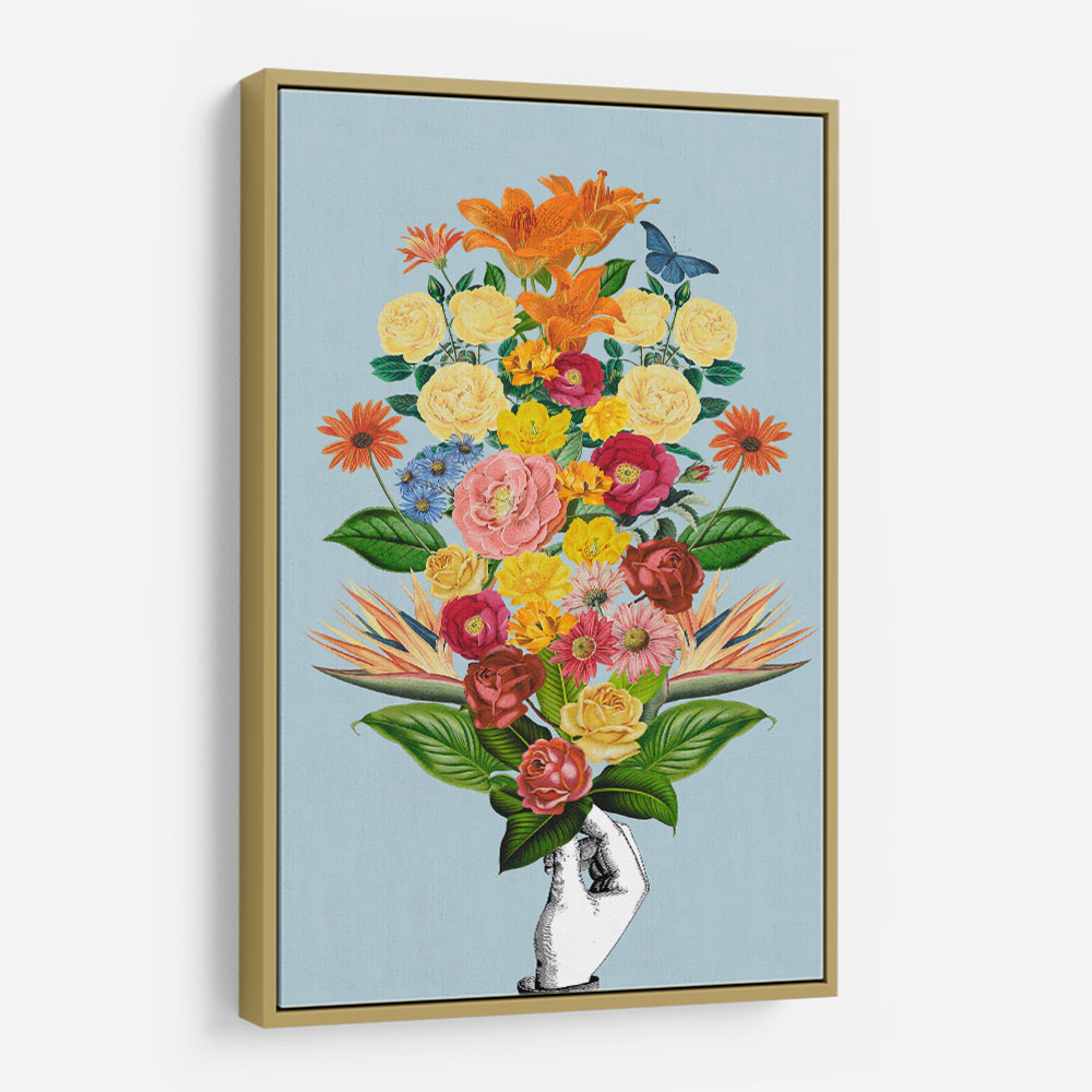Botanical Blue Bouquet Wall Art