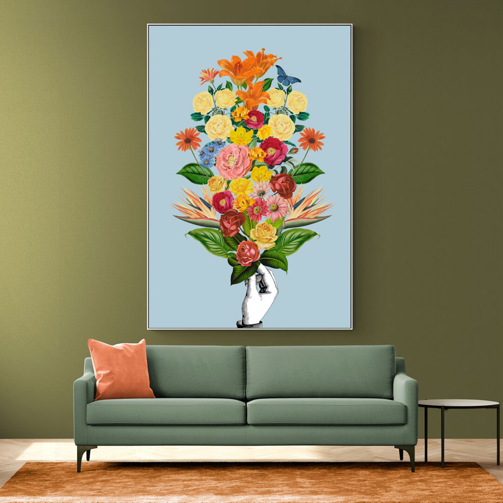 Botanical Blue Bouquet Wall Art
