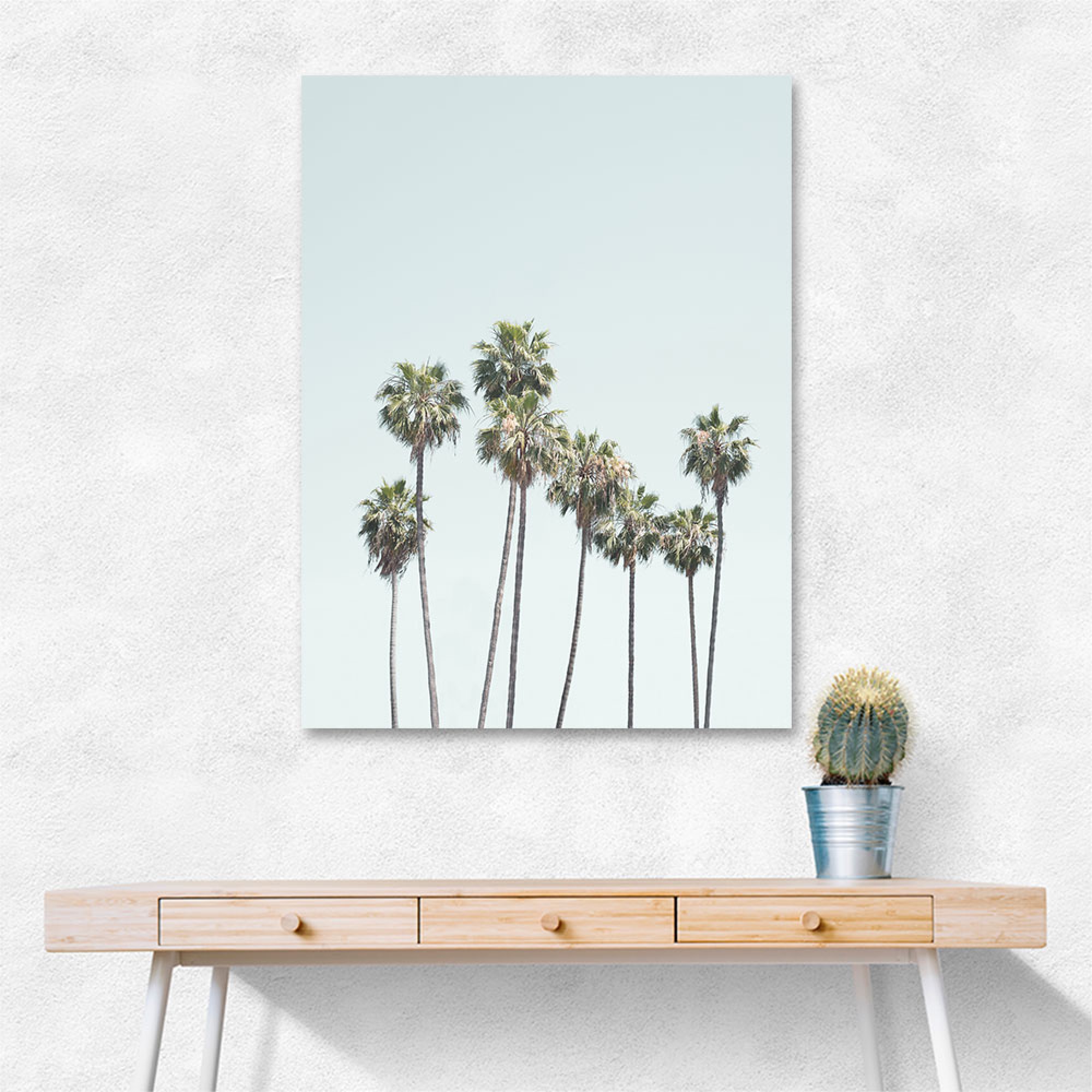 Blue Palm Trees Wall Art