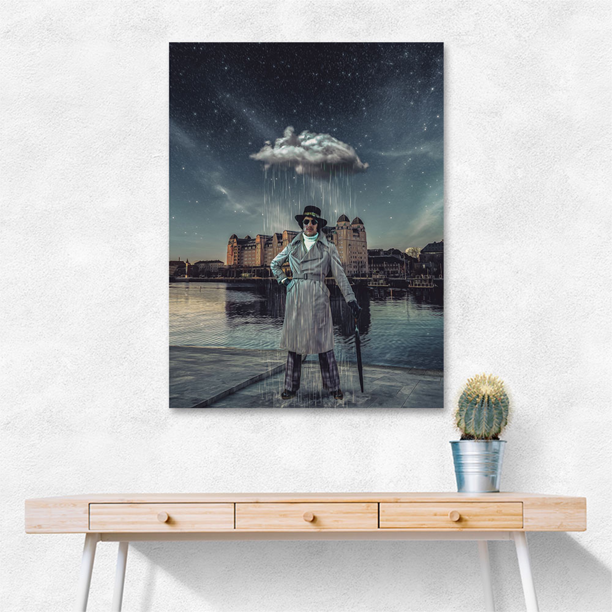 Raining In Oslo Wall Art