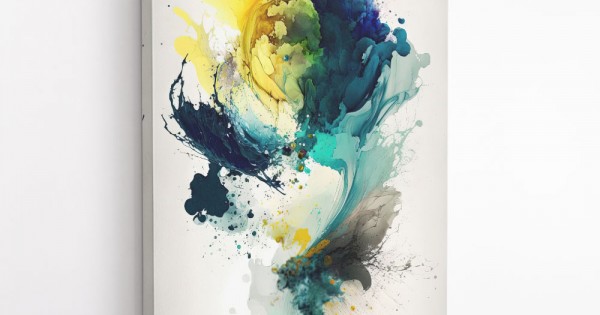 Ink Splash Abstract 21 Wall Art