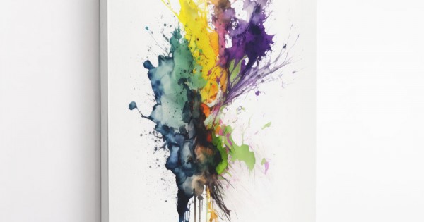 Ink Splash Abstract 37 Wall Art