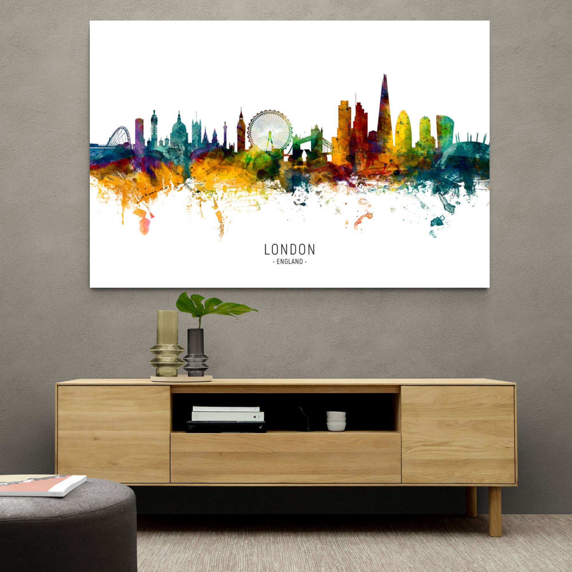 London England Skyline Wall Art
