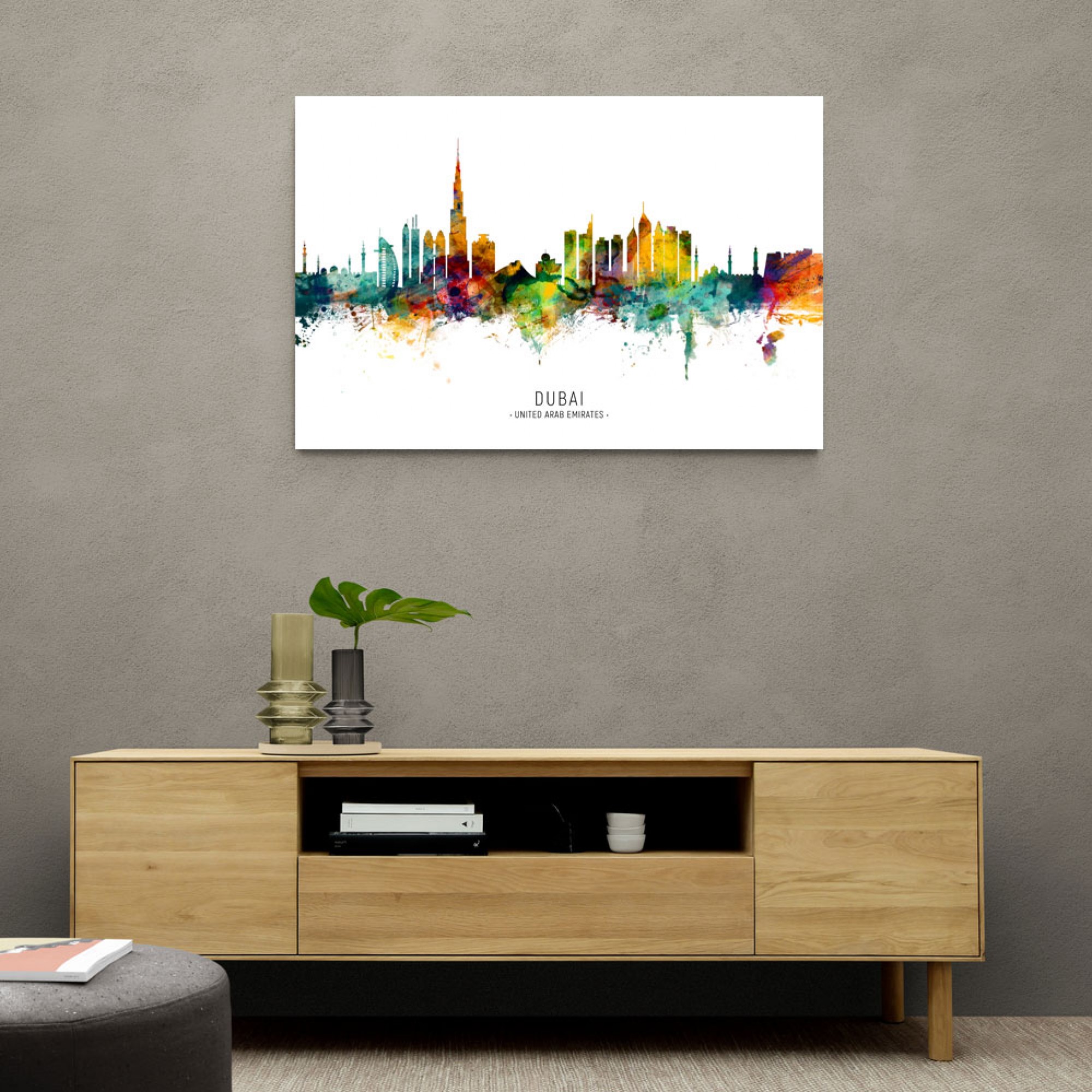 Dubai UAE Skyline Wall Art