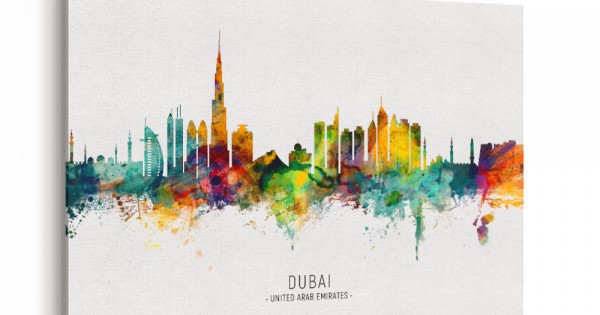 Dubai UAE Skyline Wall Art