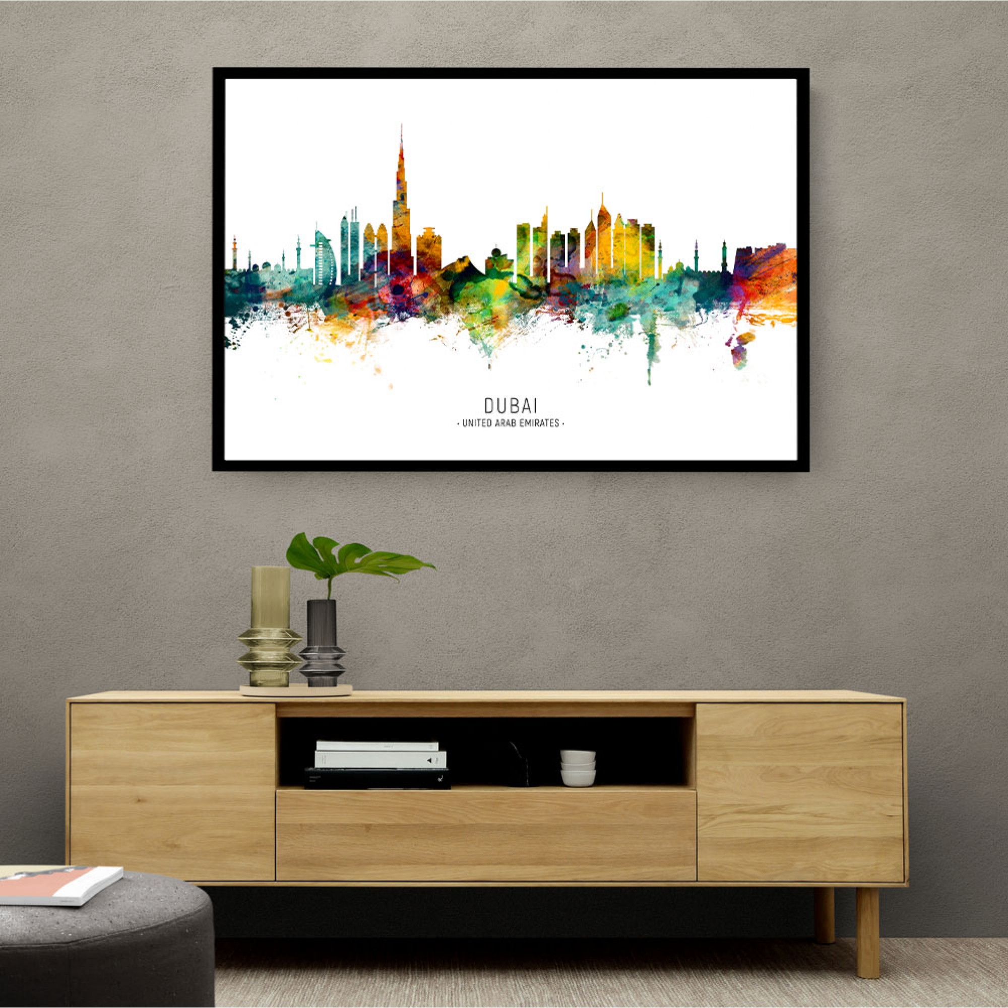 Dubai UAE Skyline Wall Art