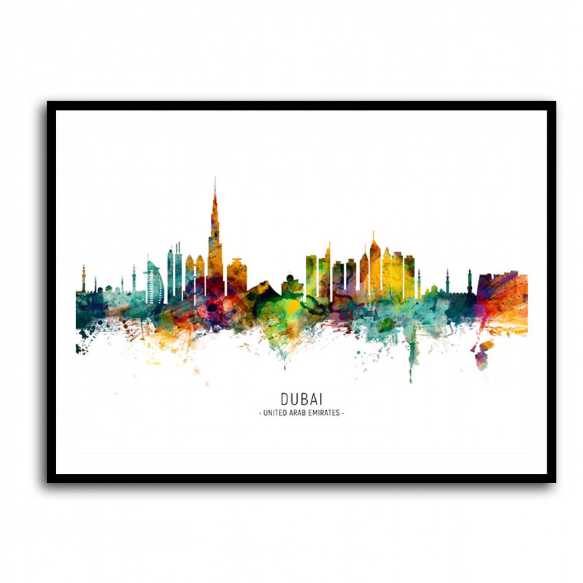 Dubai UAE Skyline Wall Art