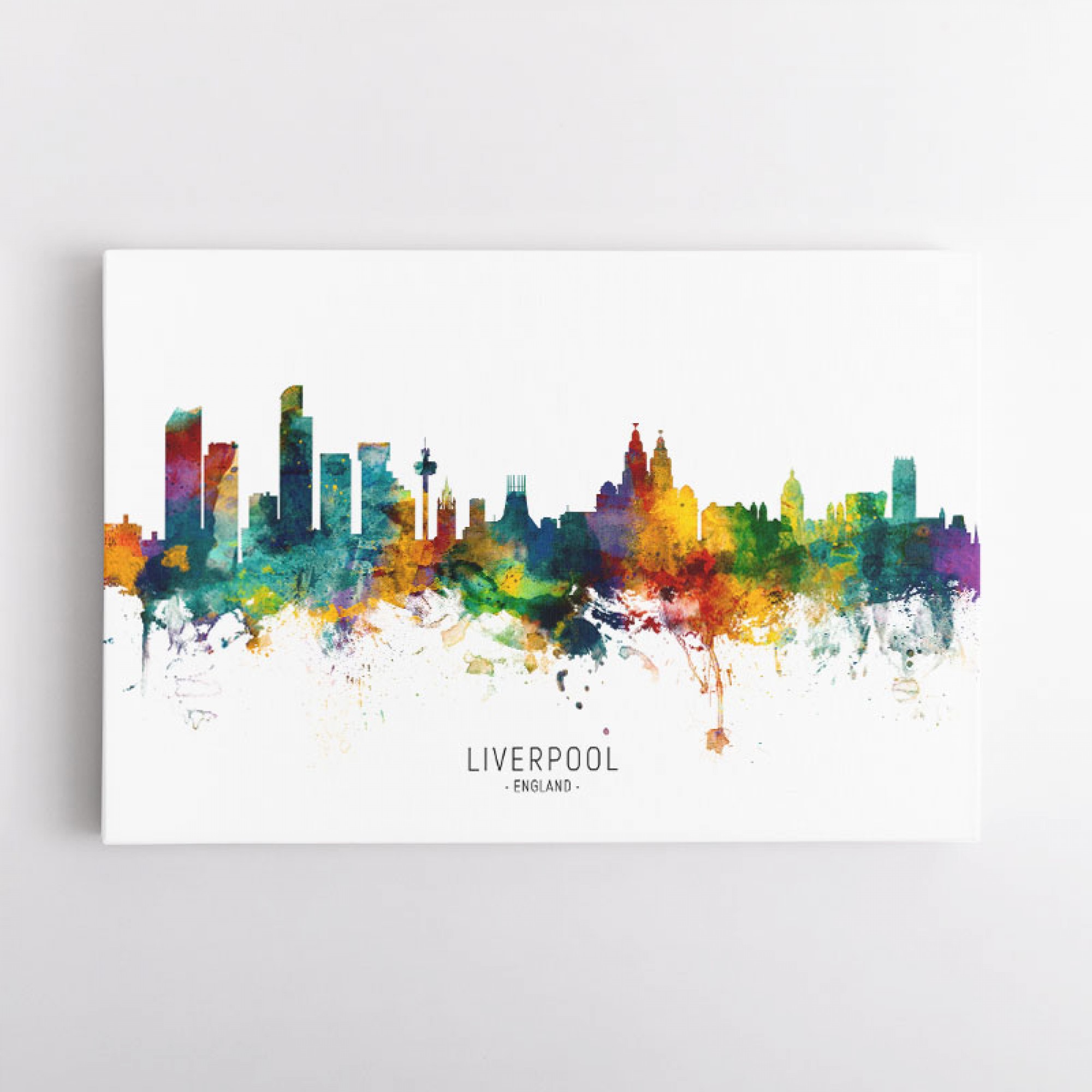Liverpool England Skyline Wall Art