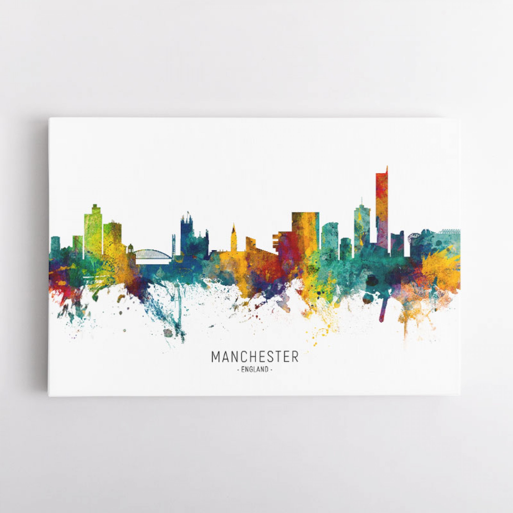Manchester England Skyline Wall Art