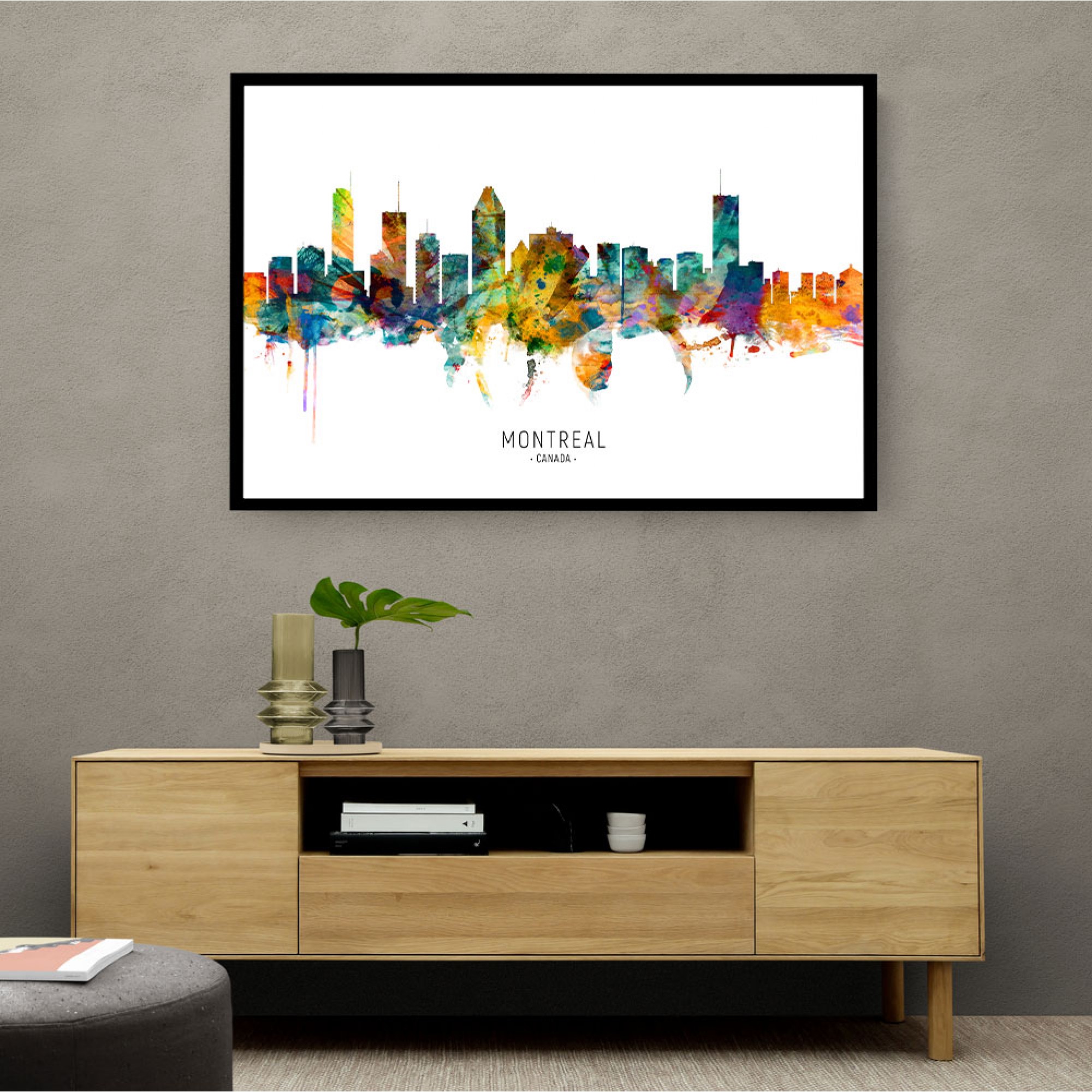 Montreal Canada Skyline Wall Art