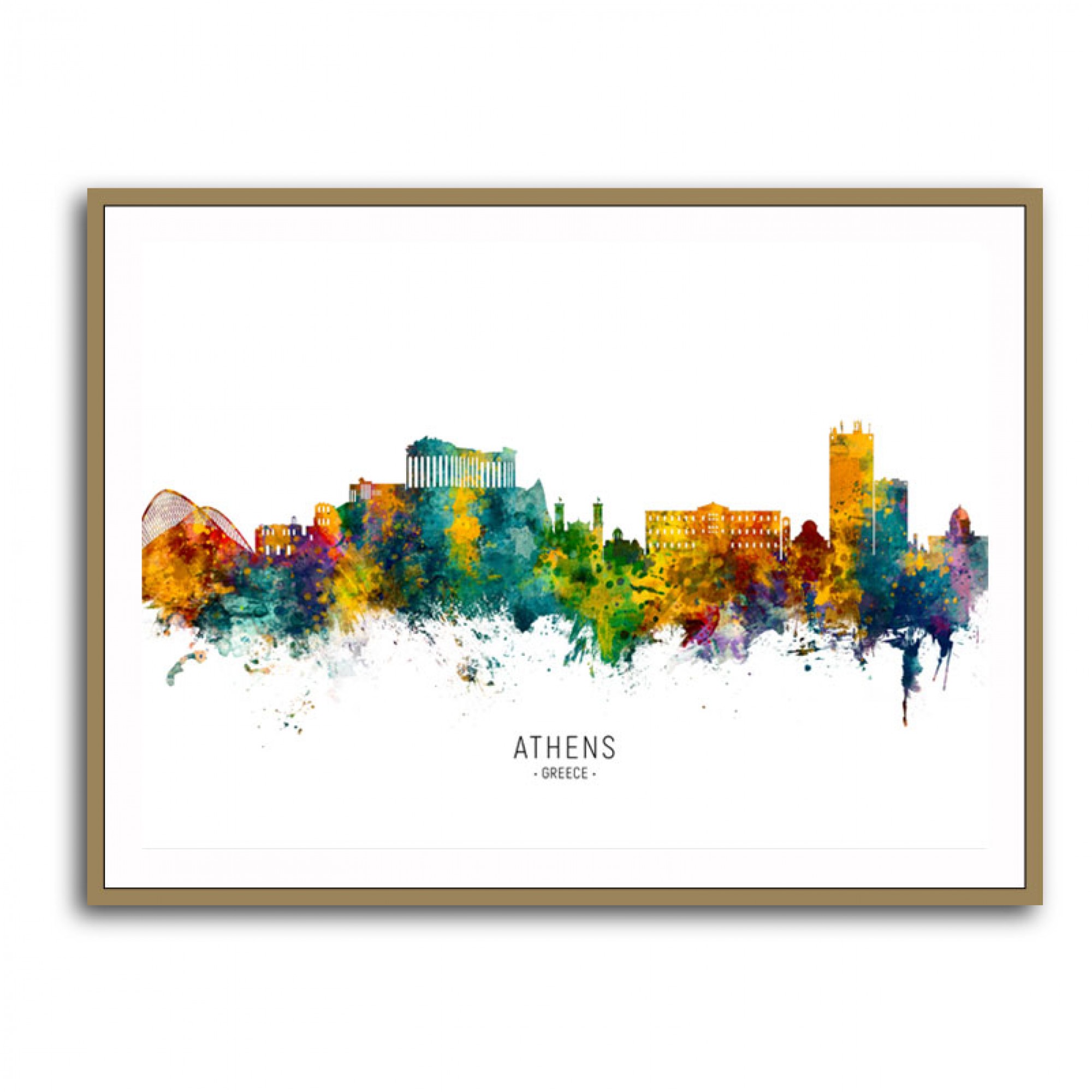 Athens Greece Skyline Wall Art