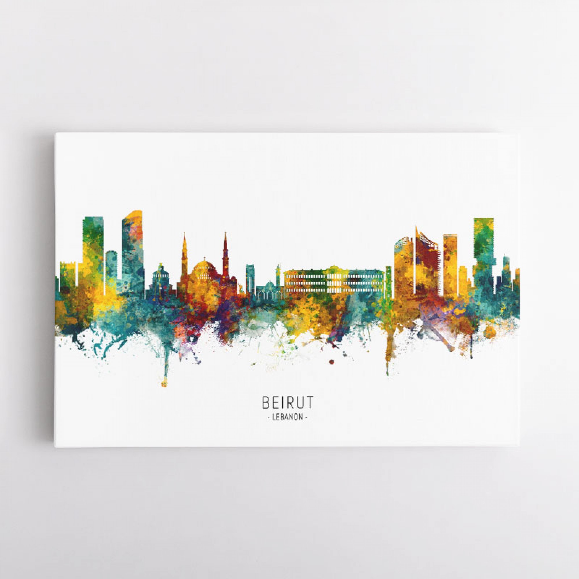 Beirut Lebanon Skyline Wall Art